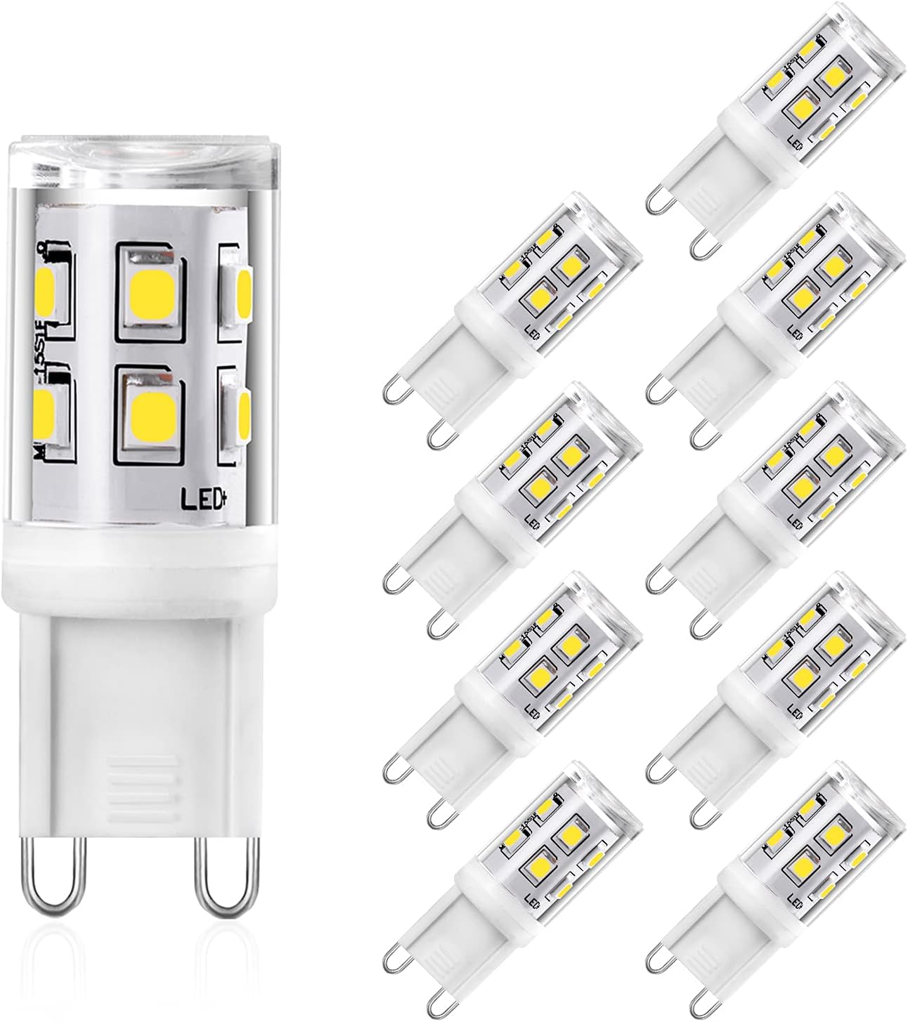 Yuiip G9 LED Light Bulb 2W, Replaces 20W/25W Halogen, 4000K Natural ...