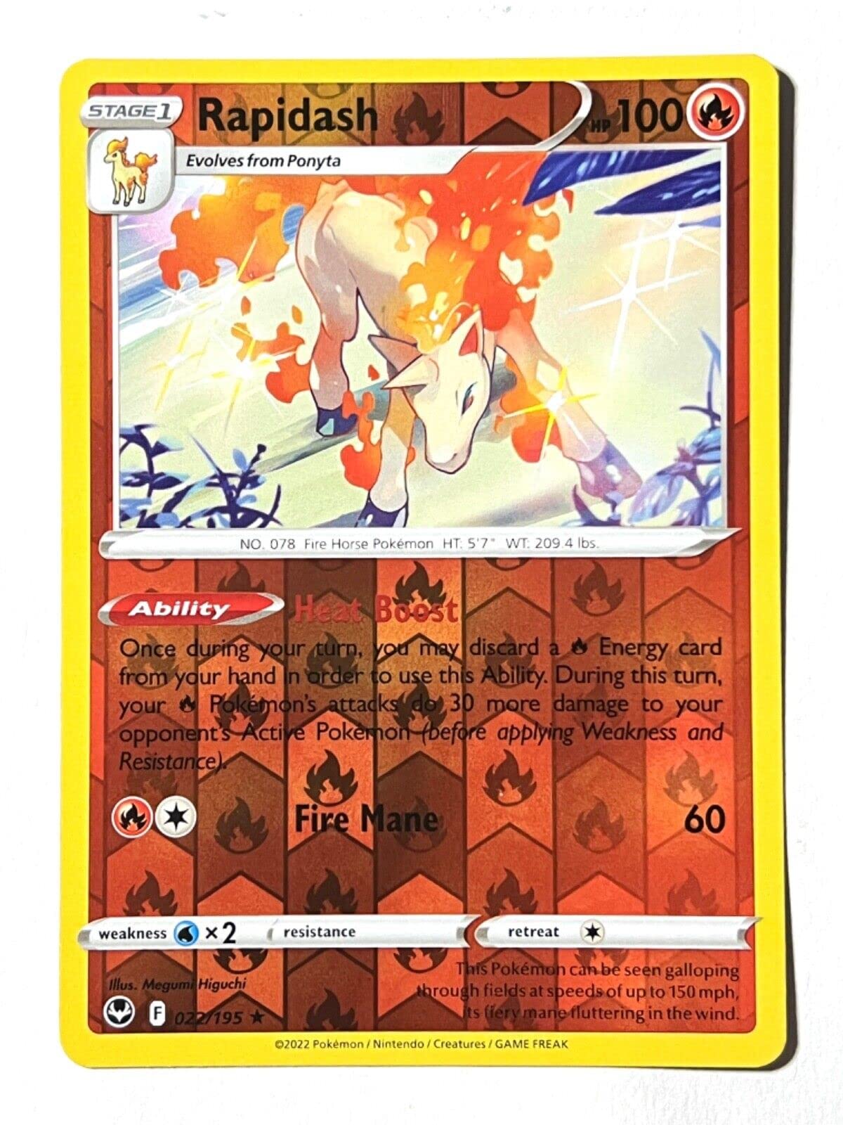 Rapidash Pokemon Card