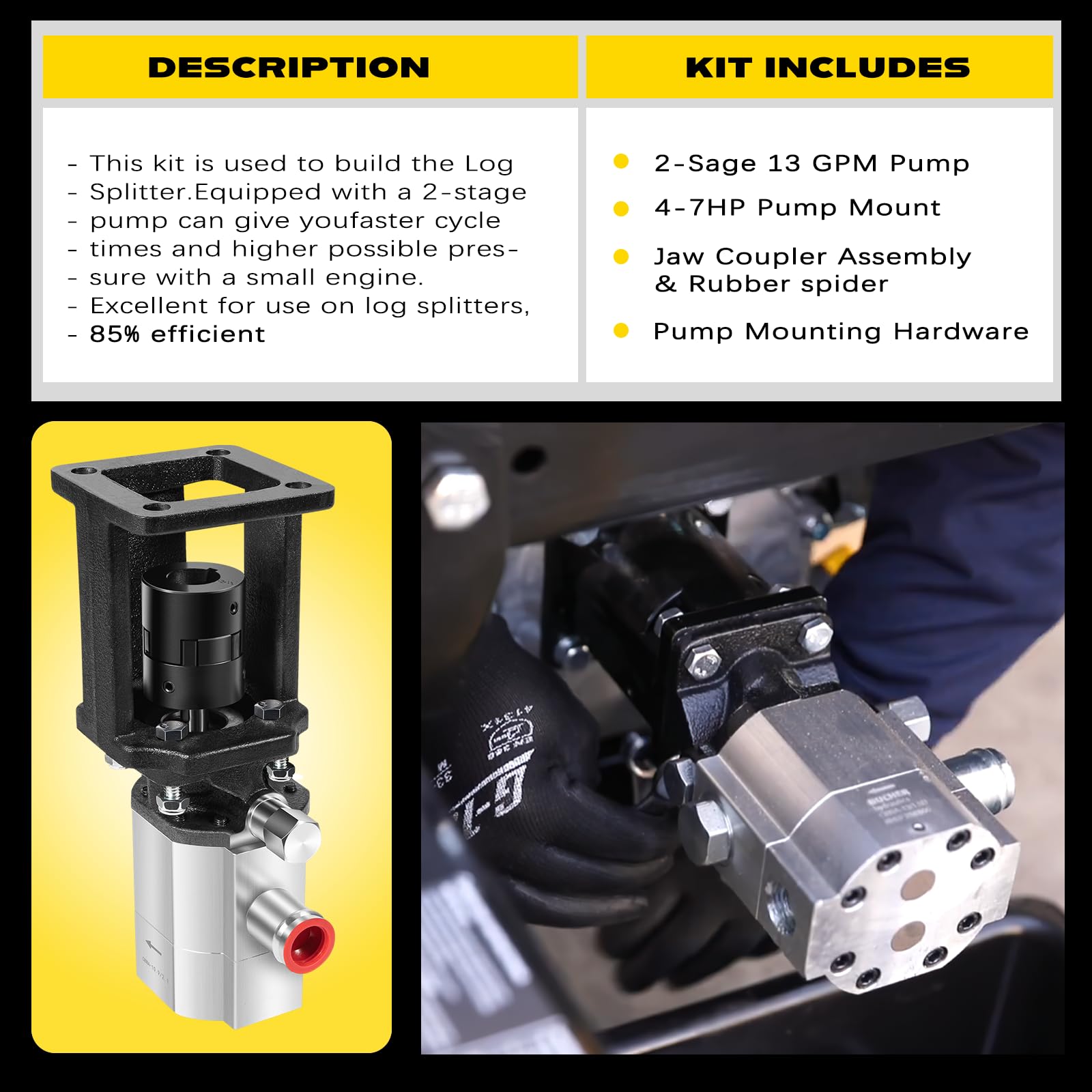 Wood Splitter Kits 22 RS Log Splitter Wolfe Ridge