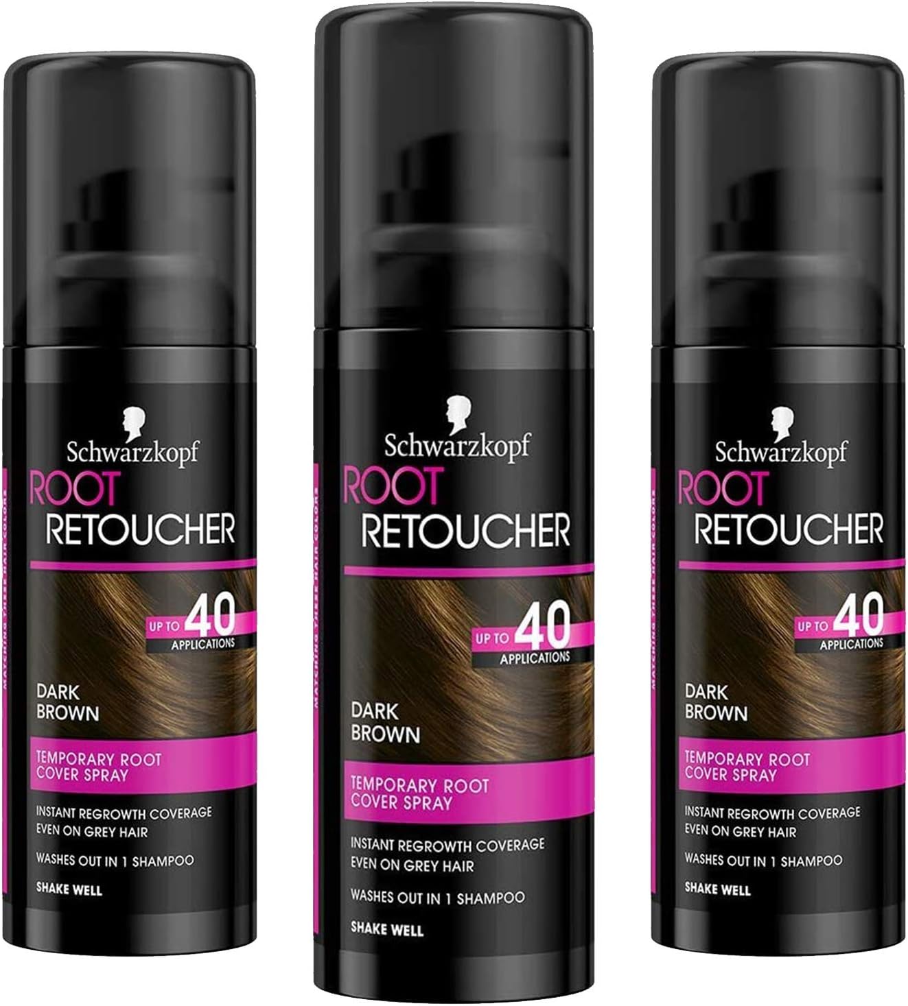 Schwarzkopf Root Retoucher, Instant Temporary Hair Dye Spray for ...