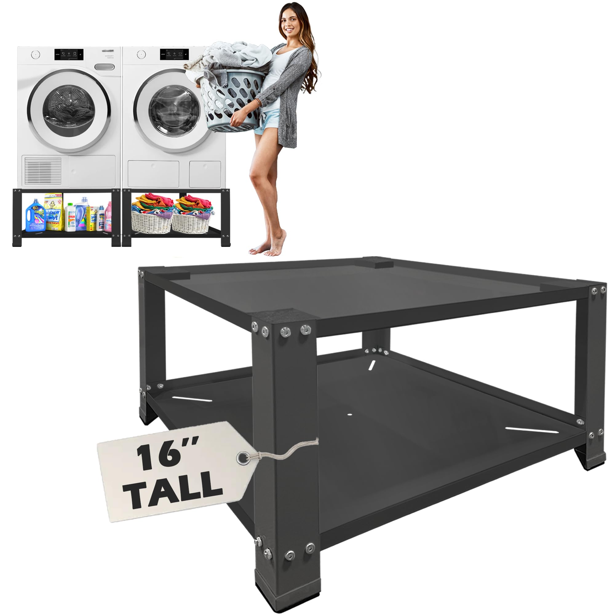 Snapklik.com : Laundry Pedestal 16.1" Height Universal Fit 700lbs ...