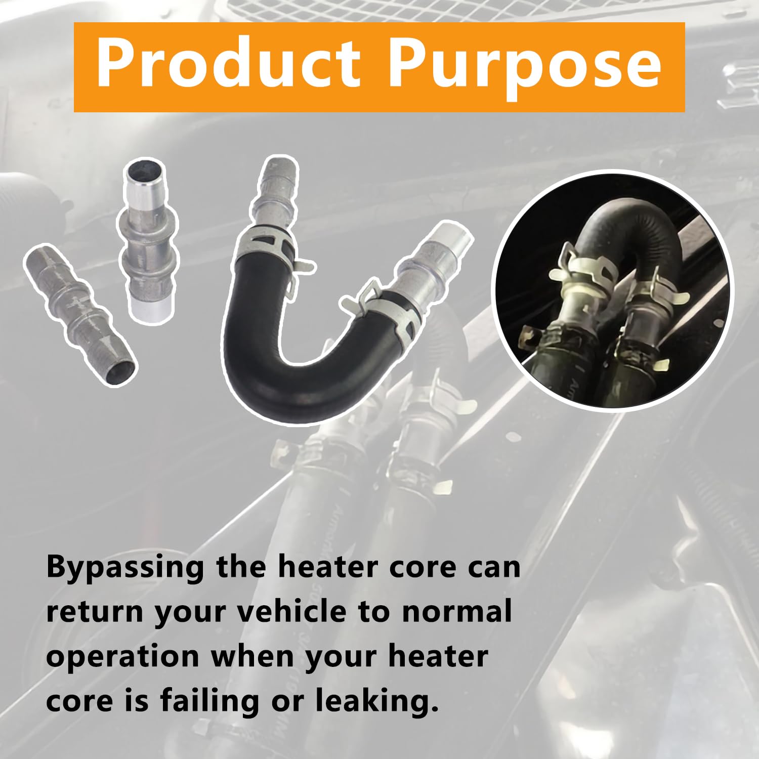Heater Core Bypass Kit 626-001 Universal Engine With 5/8" And 3/4 5/8 ...