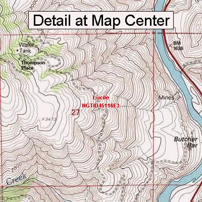 Amazon.com : USGS Topographic Quadrangle Map - Lucile, Idaho (Folded ...