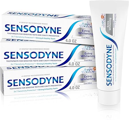 Amazon.com : Sensodyne Extra Whitening Sensitive Teeth and Cavity ...