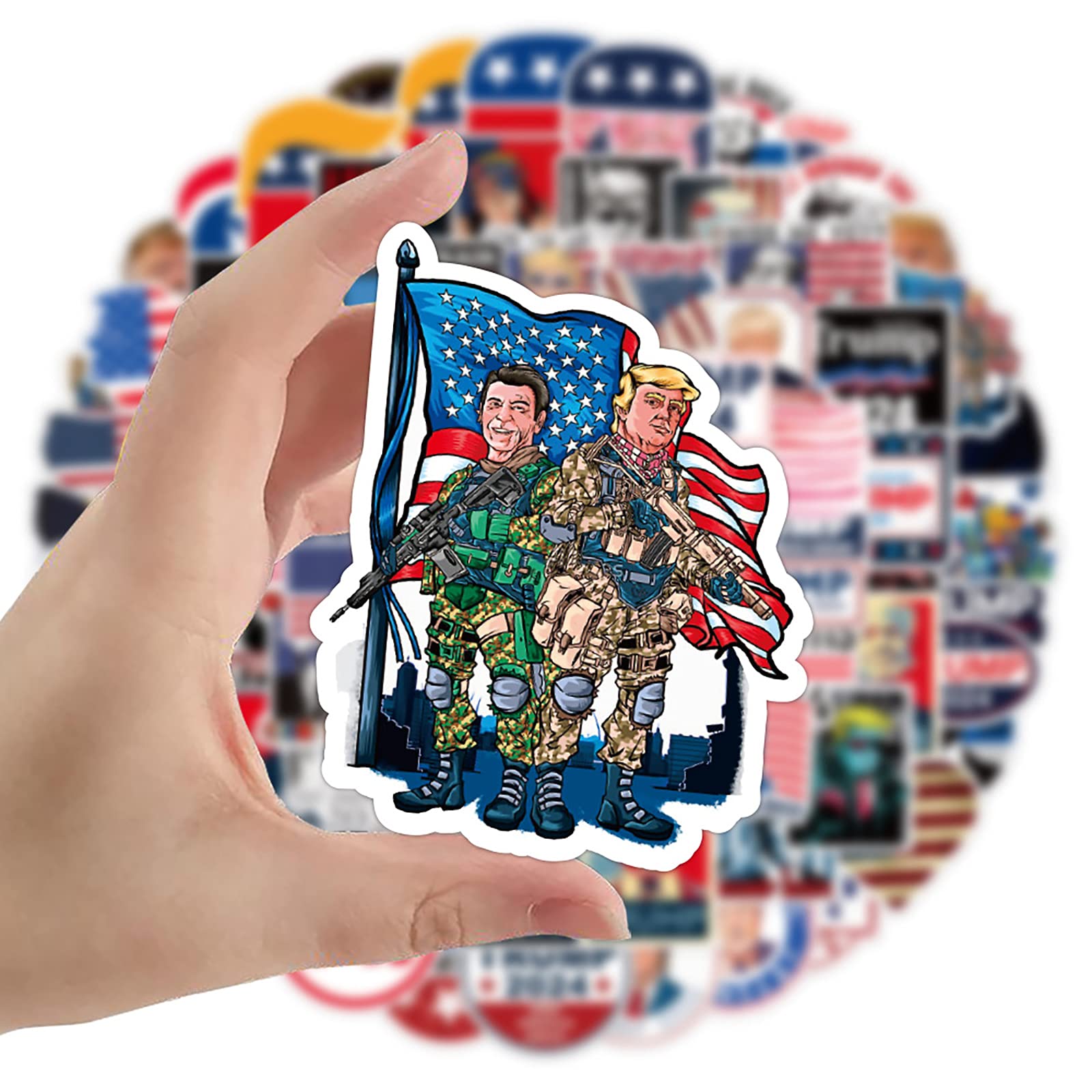Snapklik.com : Donald Trump 2024 Stickers - 100pcs USA Flag Decals ...