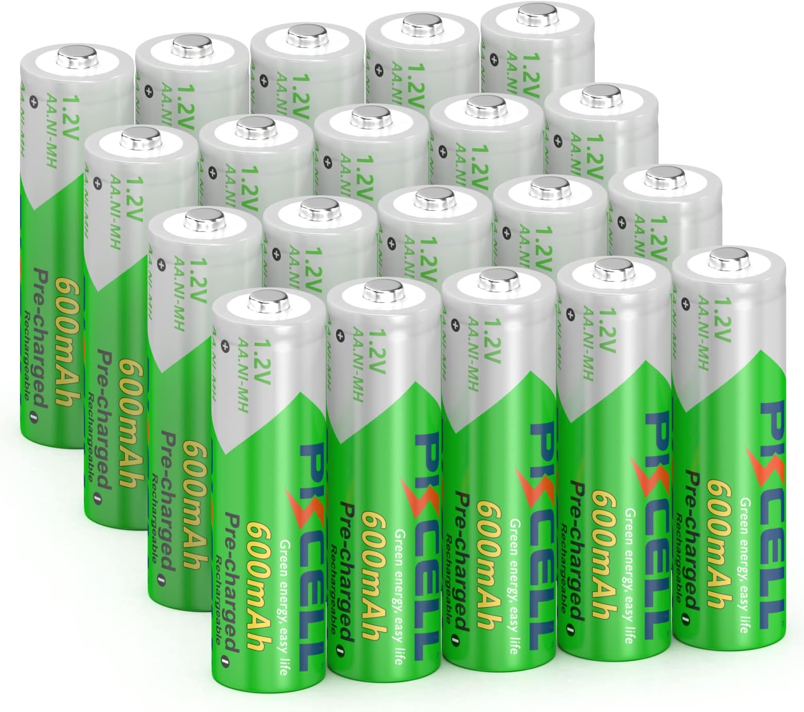 AA Solar Light Batteries Low Self Discharged 600mAh 1.2V NIMH ...