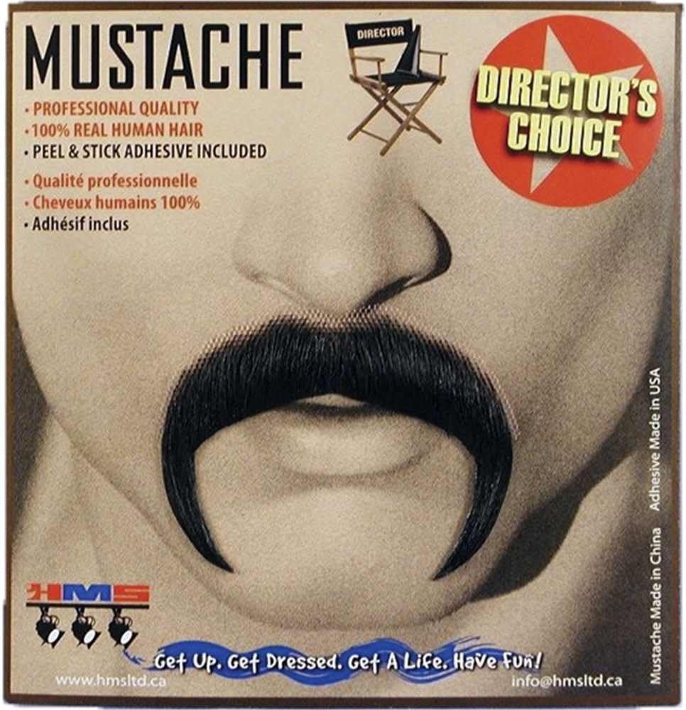 Amazon.com: Western Outlaw Black Human Hair Moustache : Beauty ...