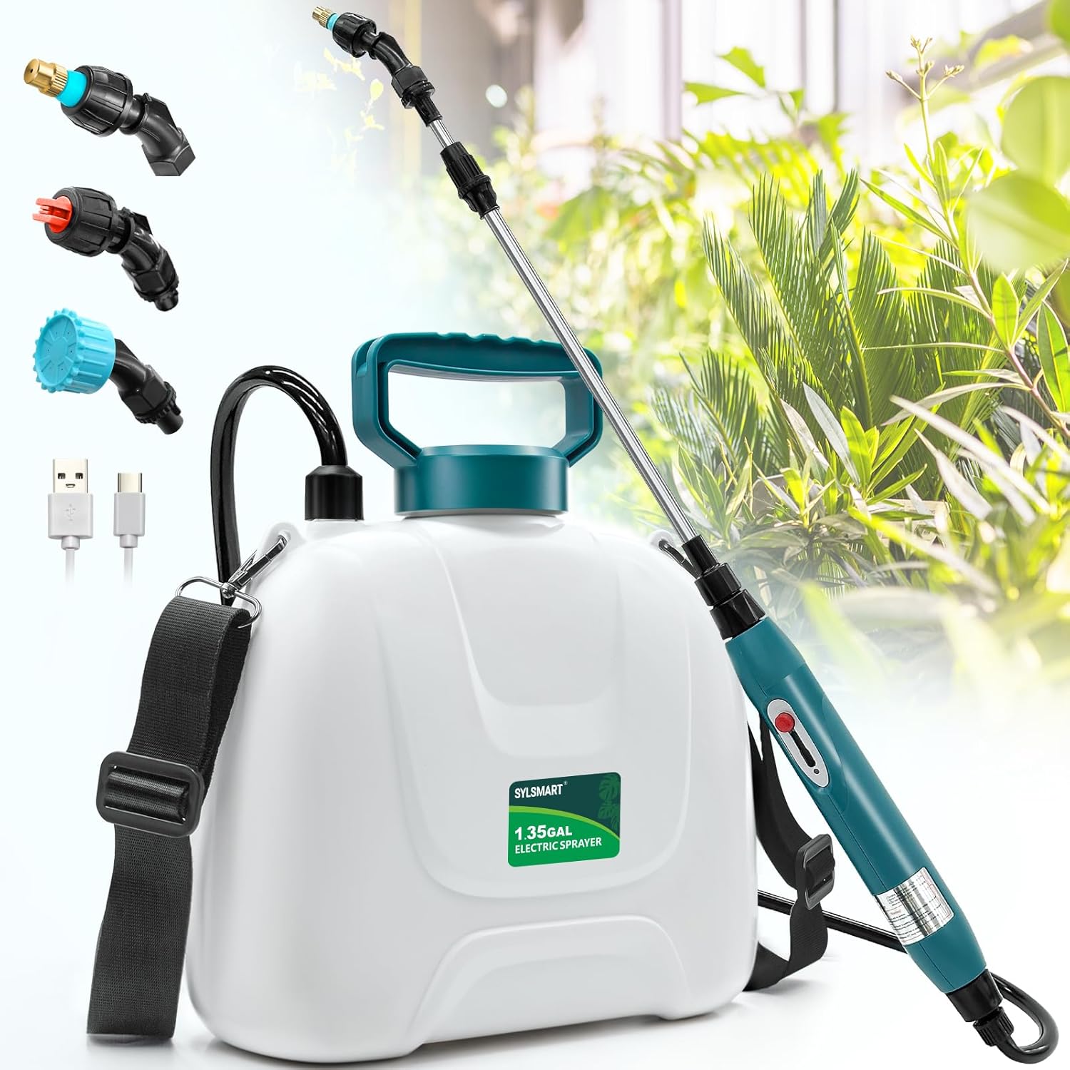 Amazon.com : Battery Powered Sprayer 1.35Gallon, Upgrade Electric ...