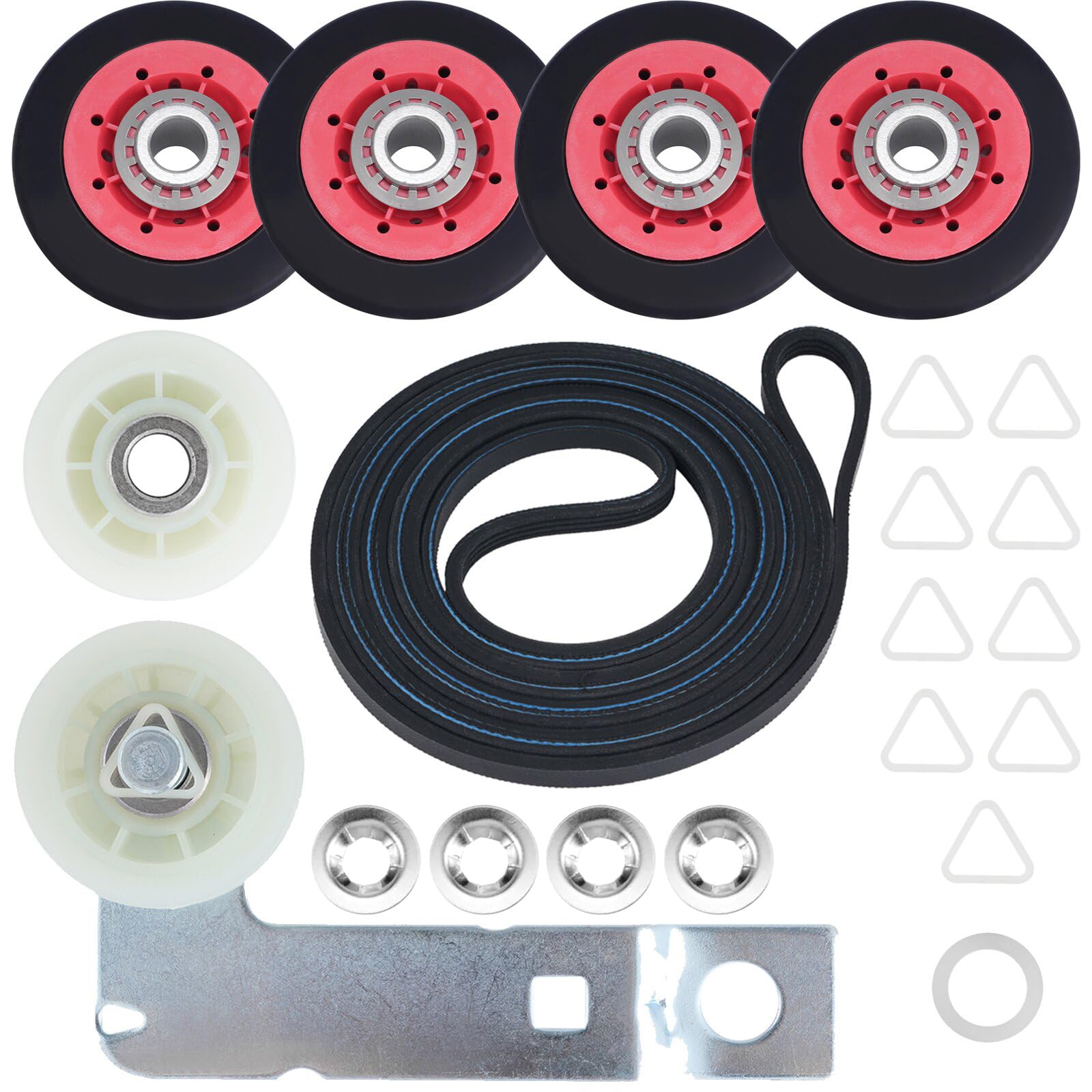 Amazon.com: Dryer Idler Pulley Kit Drum Roller Repair Kit May-tag ...