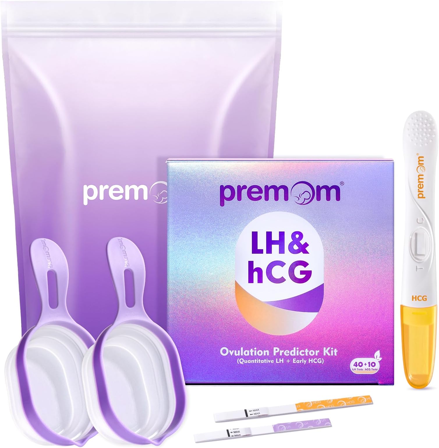 Amazon.com: Premom Quantitative Ovulation & Pregnancy Test Kit: 40 LH ...