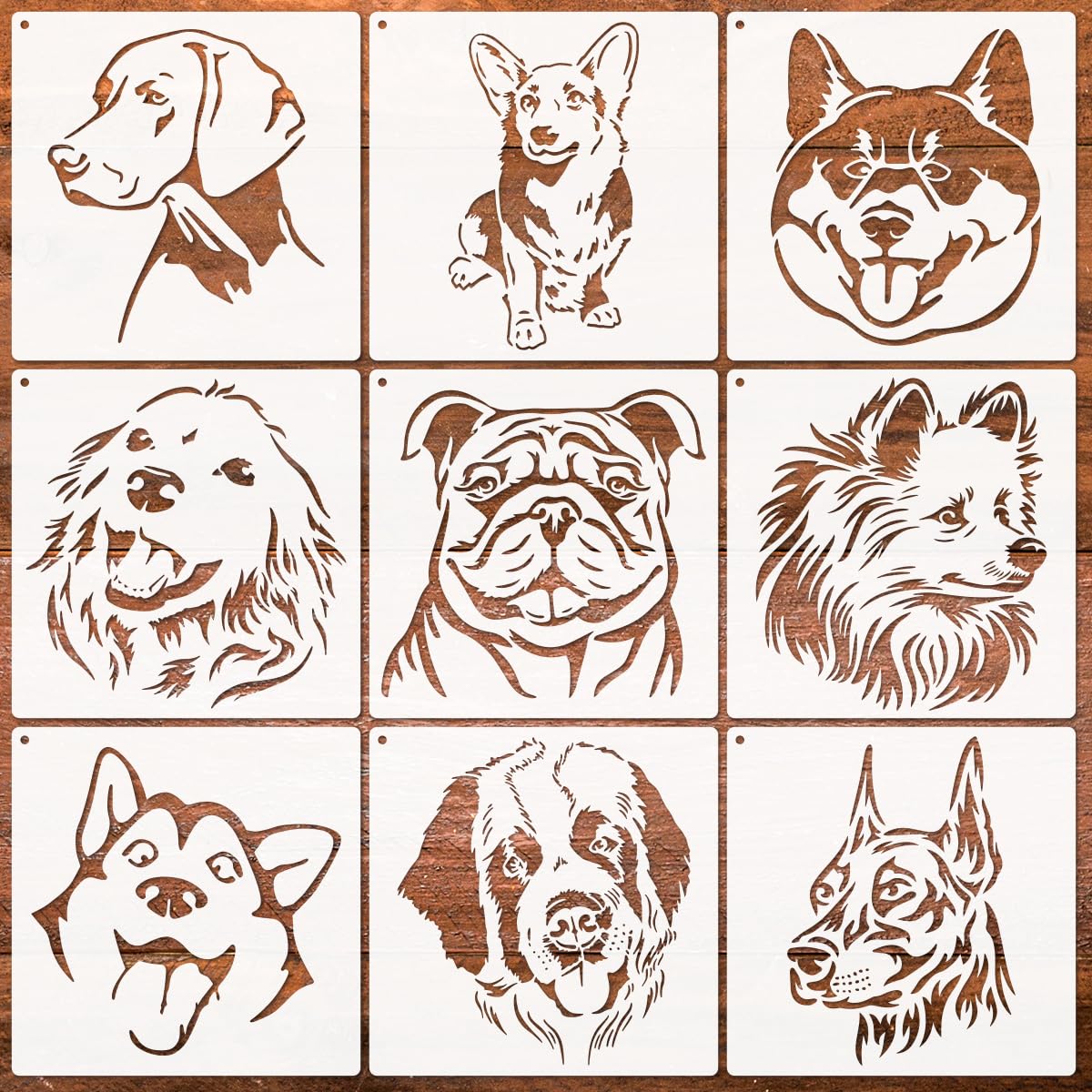 Doge Stencil Dog Stencil N.8 Reusable Husky Stencil For Wood Signs,