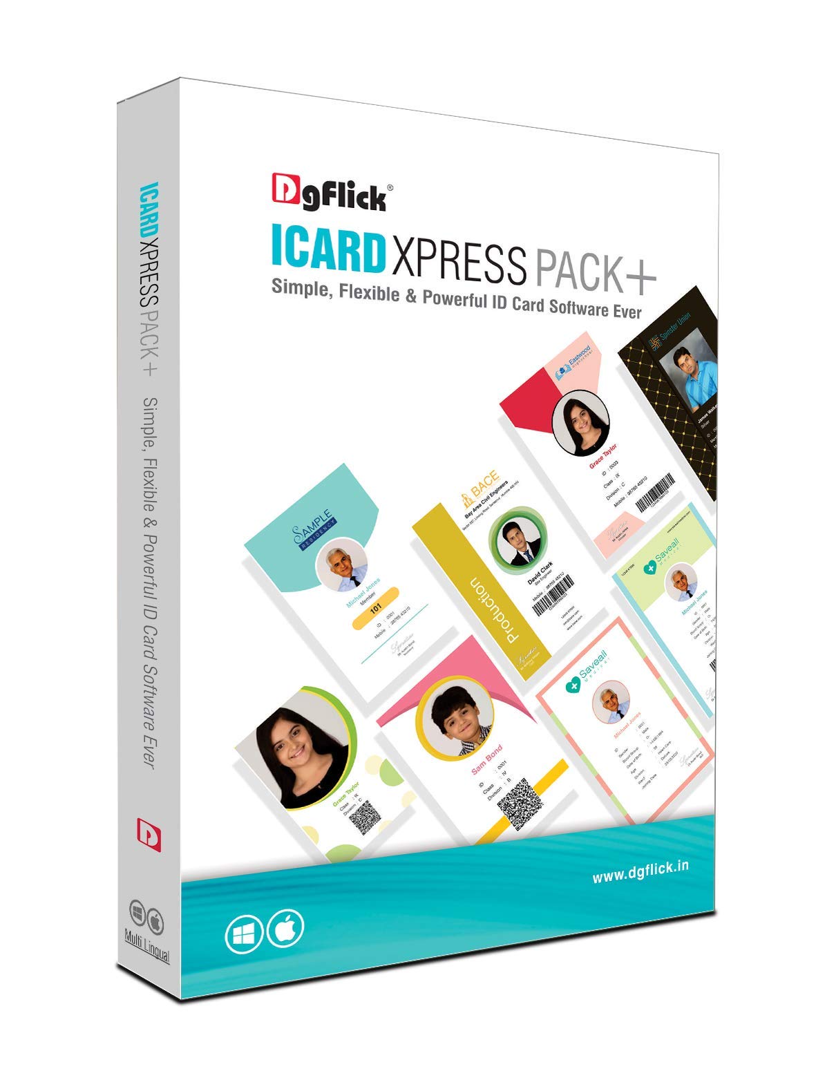 Buy DgFlick Icard Xpress Pack Plus (ID Card Designing Software with QR ...