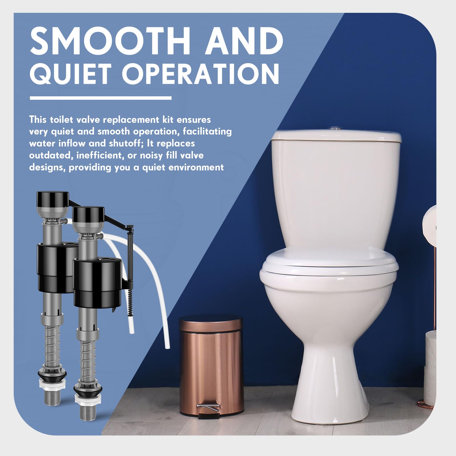 Snapklik.com : 4 Pieces Toilet Fill Valve Toilet Tank Replacement Kit ...