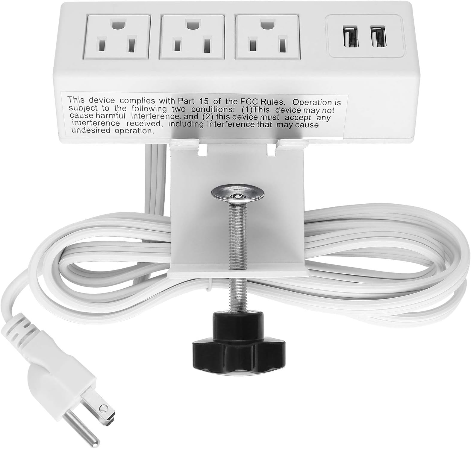 Amazon.com: Desk Clamp Power Strip, Desktop Power Outlet Clamp Mount ...
