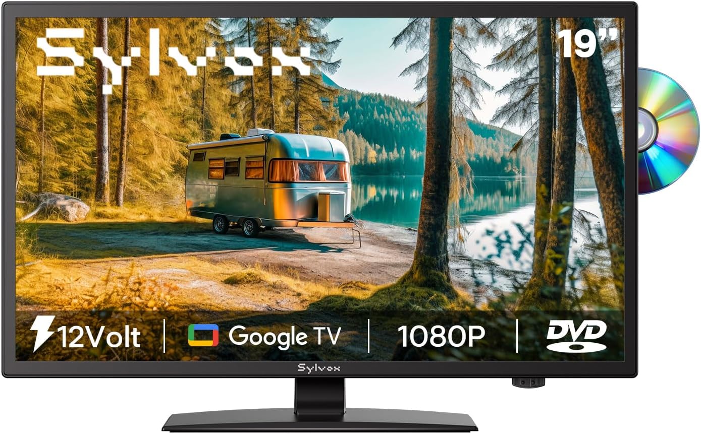 Amazon.com: SYLVOX 12 Volt TV, 19" Smart RV TV with Built-in DVD Player ...