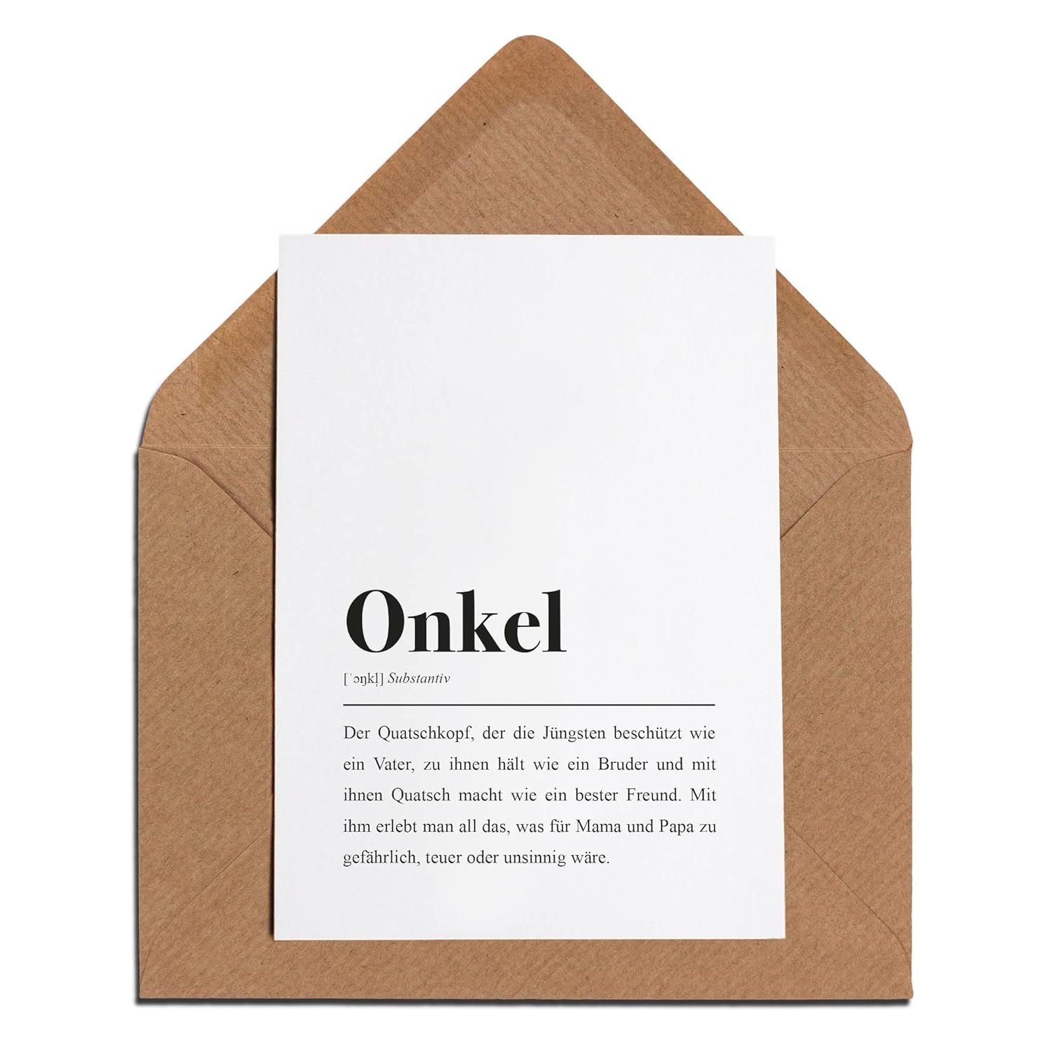 Onkel Karte mit Umschlag - Onkel Definition : Amazon.de: Bürobedarf ...