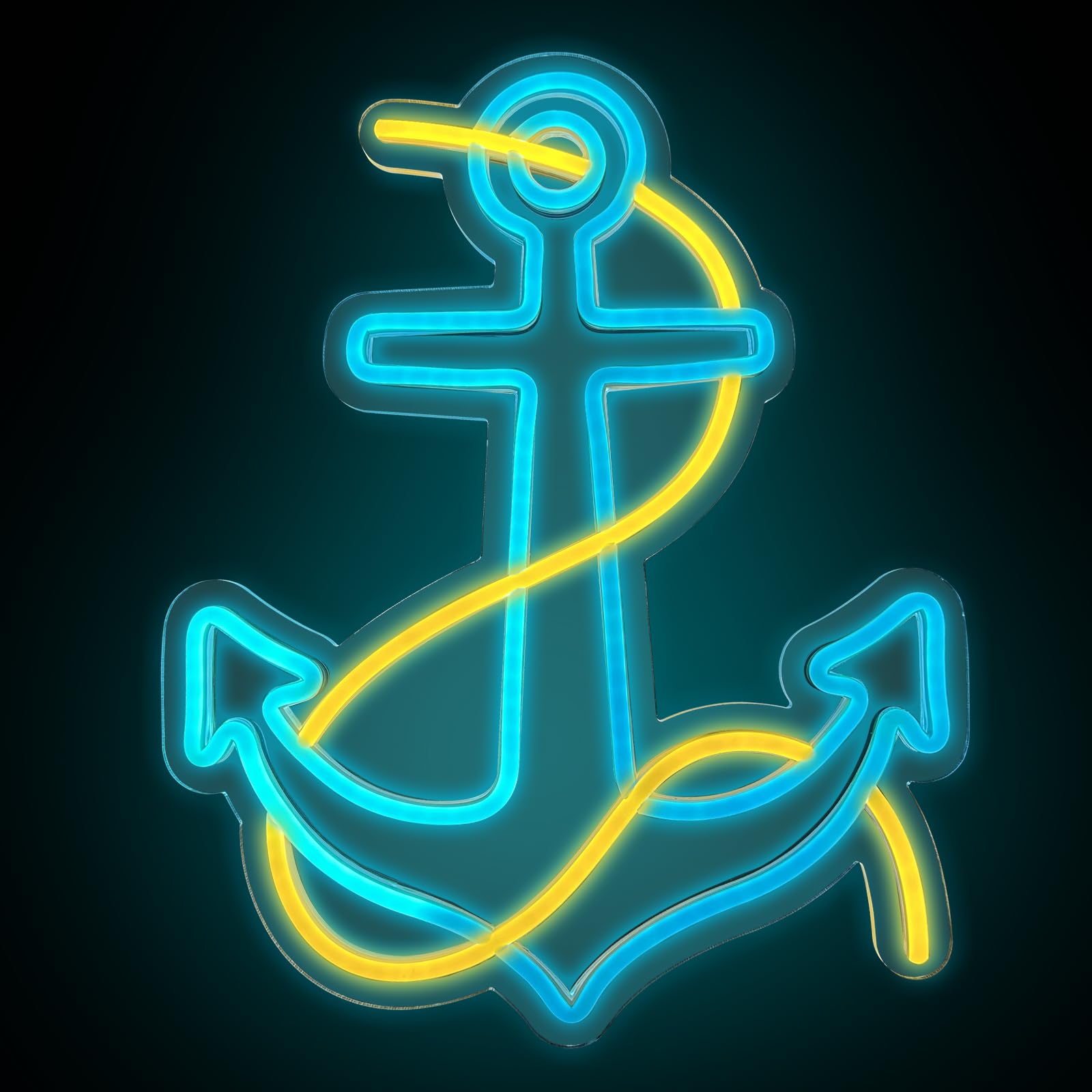 Snapklik.com : Anchor Neon Signs For Wall Decor,USB Neon Lights For ...
