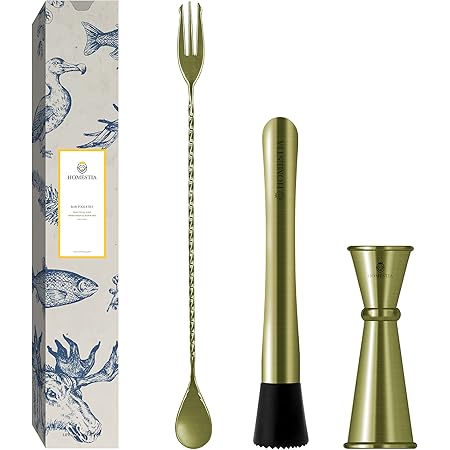 Amazon.com: Homestia 10 Inch Muddler Set, Muddler for Cocktails, Bar ...