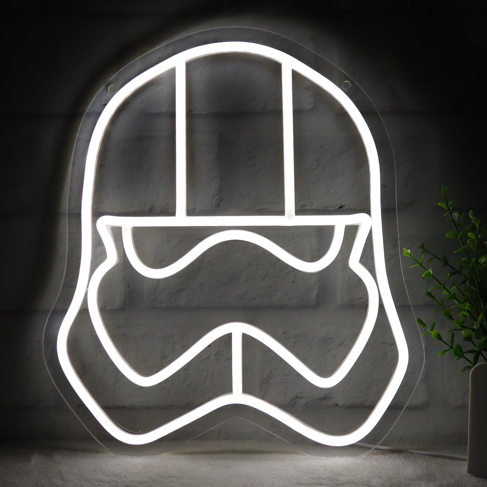Helmet Neon signs for wall decor, Galactic Action Mandalorian Creative ...
