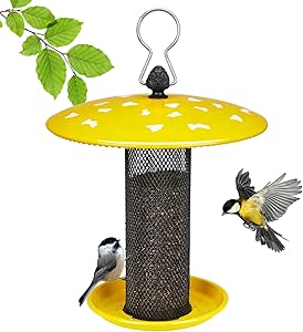 Veehoo Metal Mesh Tube Bird Feeders for Outdoor Hanging-Finch Bird ...