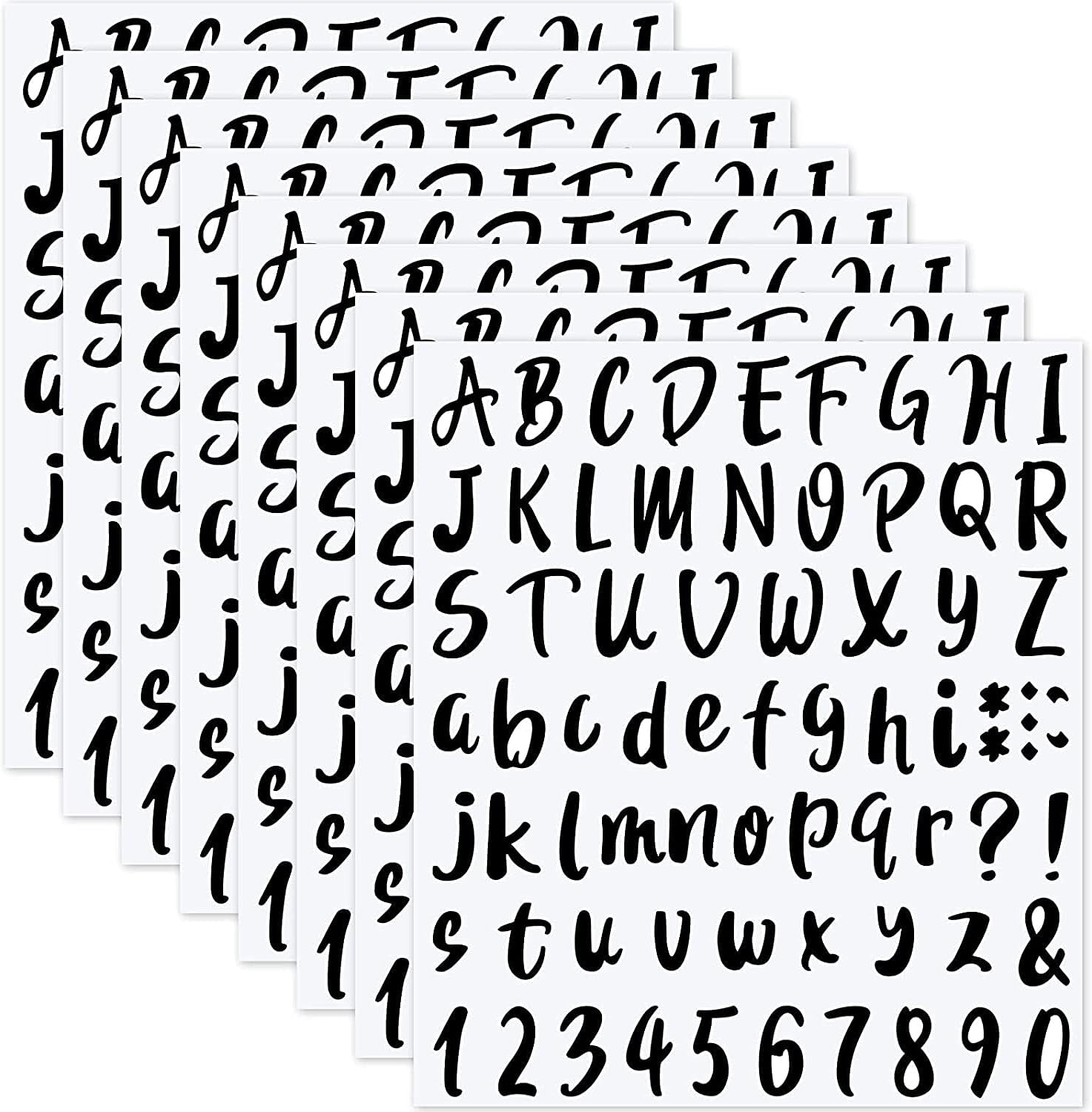 720 Pieces 10 Sheets 1inch Alphabet Stickers Lettre Autocollante Self ...