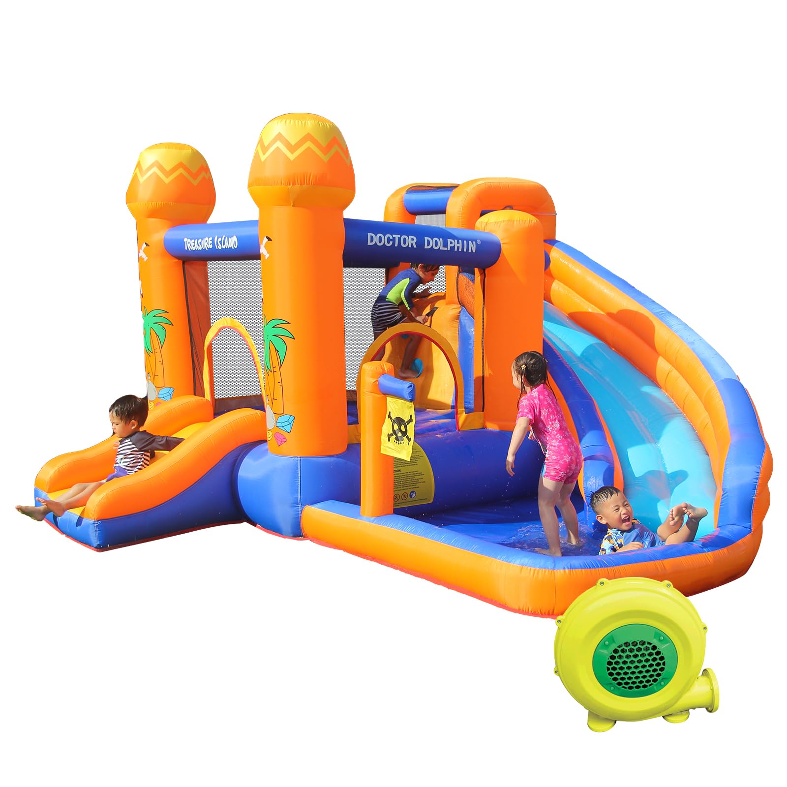 Doctor Dolphininflatable Water Slide Water Bounce House For Big Kids ...
