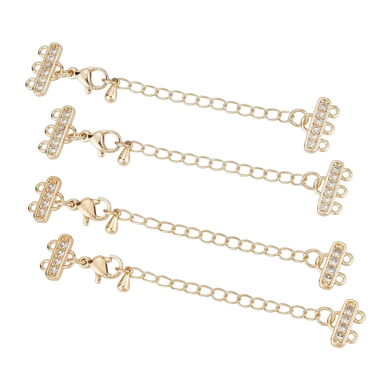 Amazon.com: NICENEEDED 4 Pcs Necklace Layering Clasps, Necklace ...