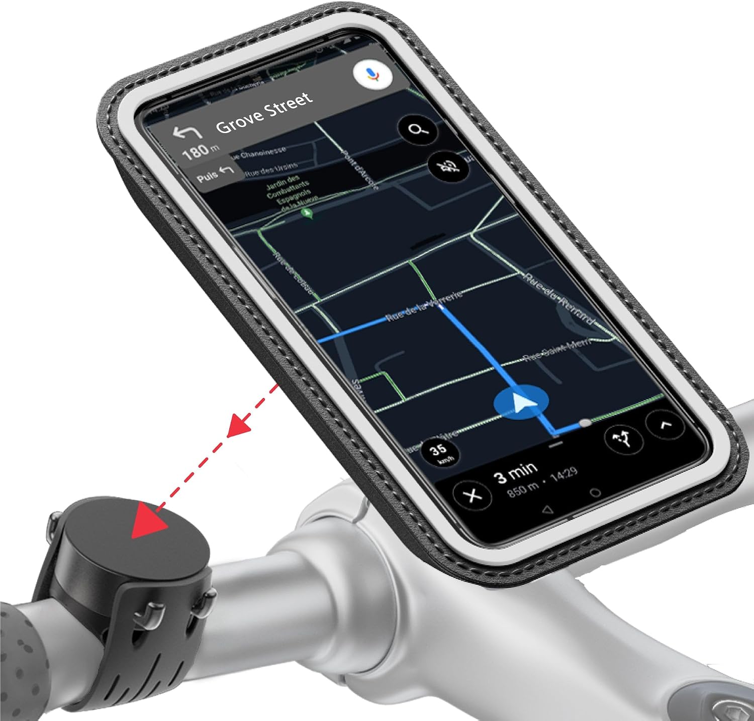 SHAPEHEART innovation française, Support telephone vélo magnétique ...