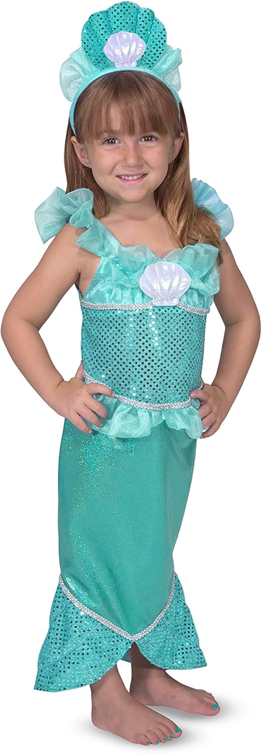 Amazon.com: Melissa & Doug Mermaid Role Play Costume Set - Gown with ...