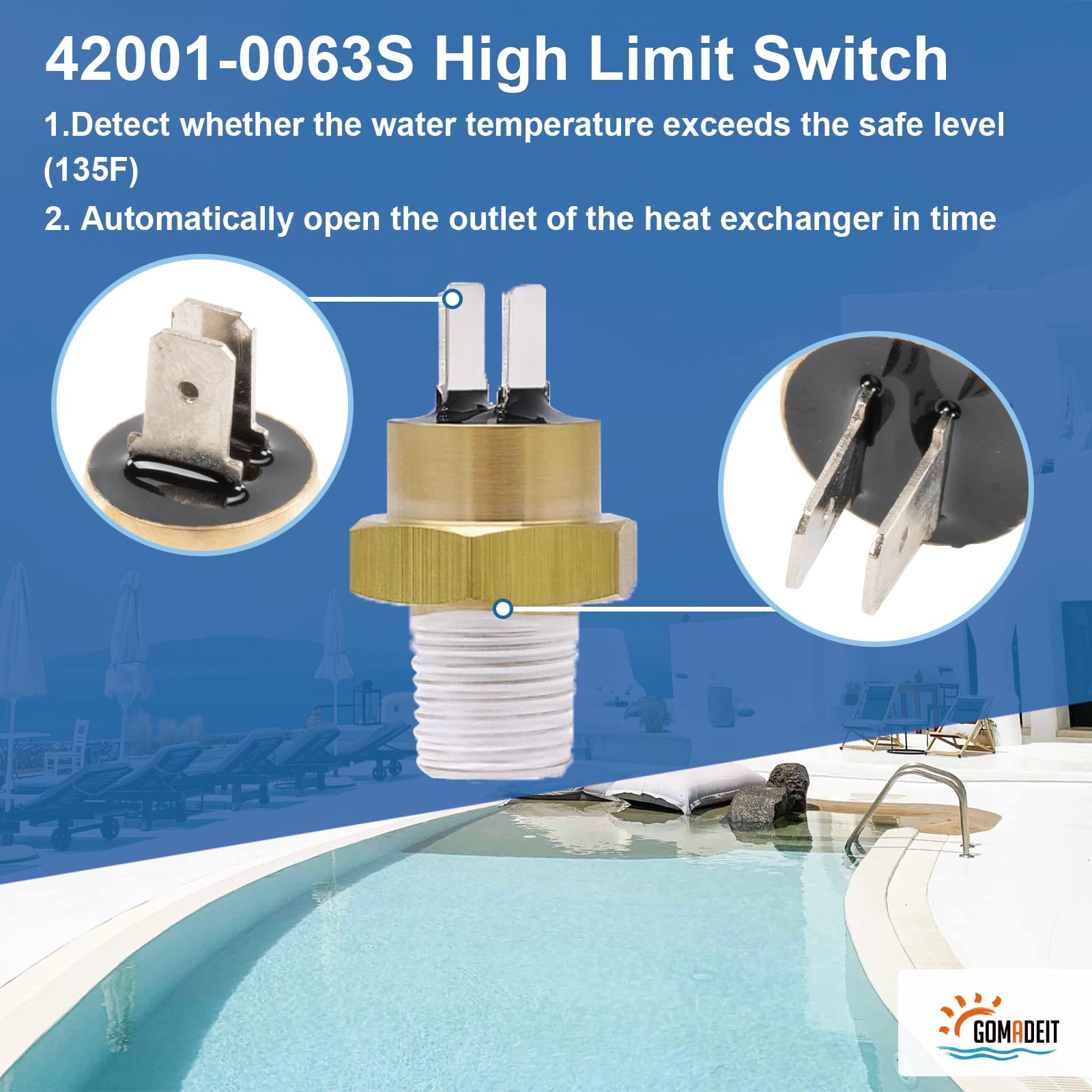 Electric Pool Heater Pool Heater Sensor Kit - Replacement For Pentair ...