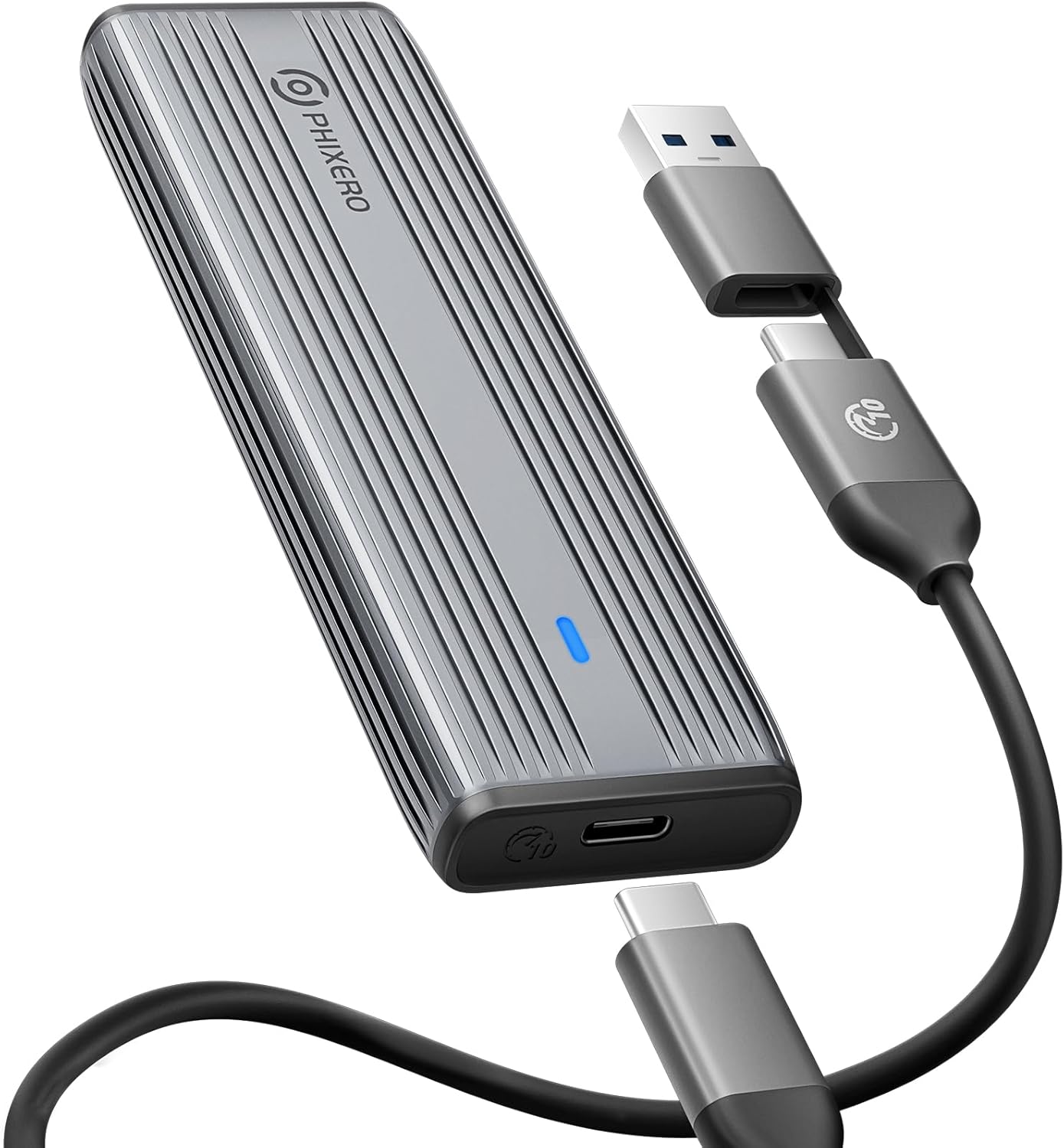 PHIXERO M.2 Nvme Enclosure SSD Enclosure USB NVME SATA Adapter Aluminum ...