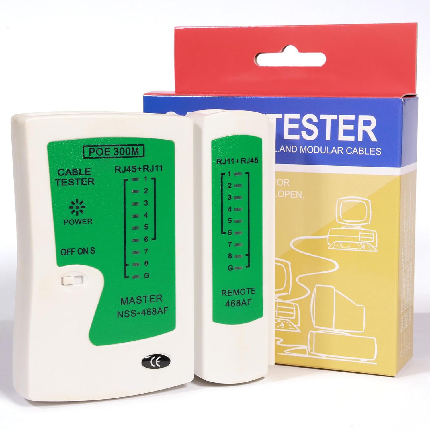 Hiija LAN Network Cable Tester/Continuity Tester for RJ45 RJ11 RJ12 ...