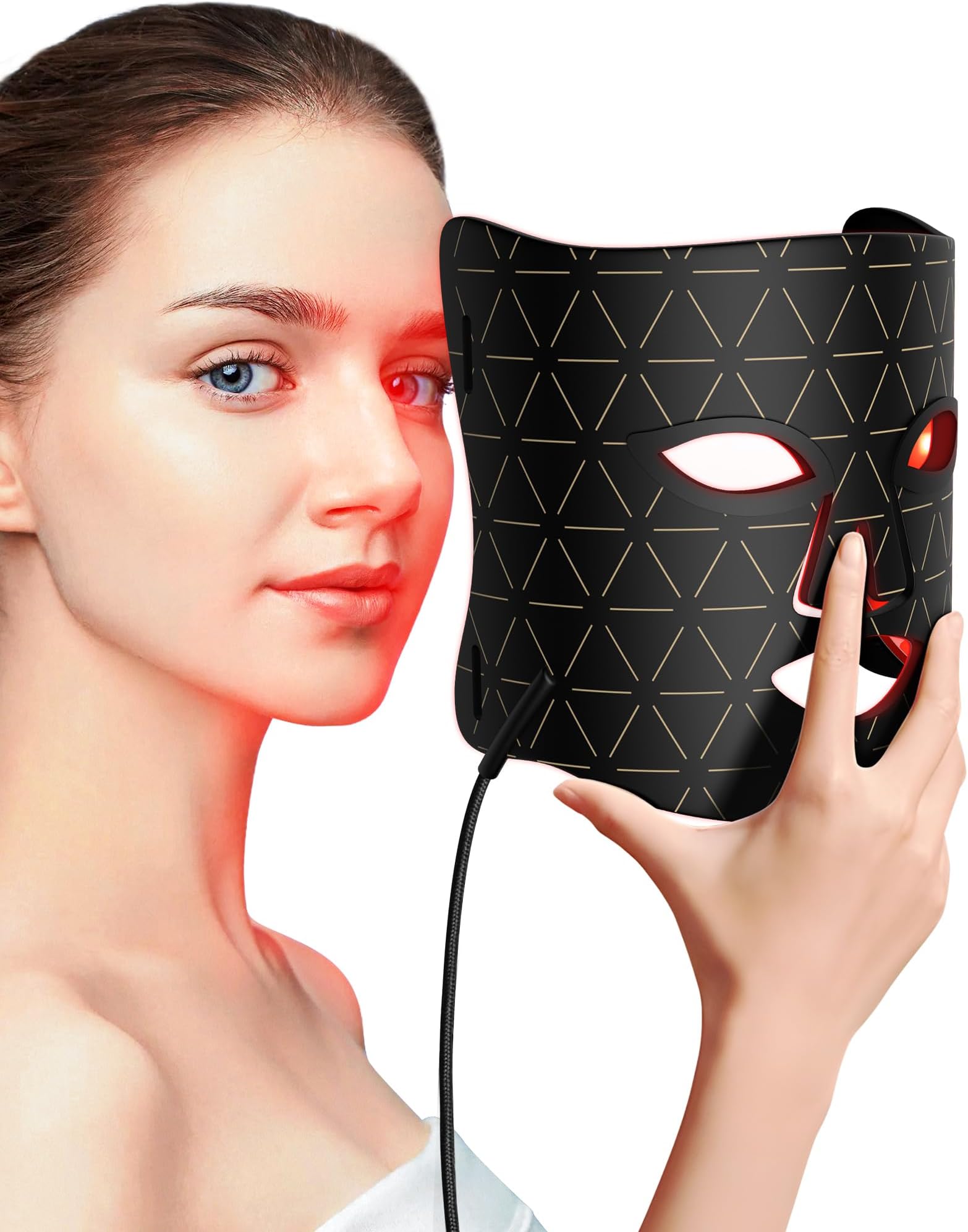 Amazon.com : NEWKEY Red Light Therapy Mask for Face Wrinkles, LED Face ...