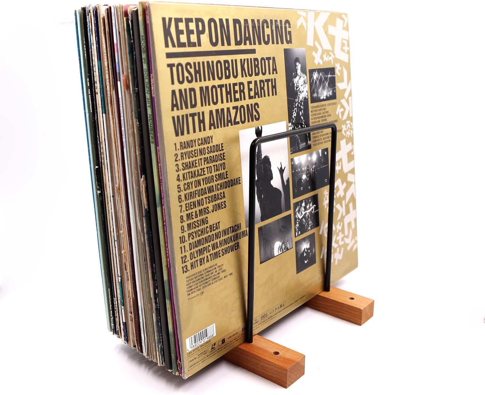 Amazon.com : MayRecords Vinyl Record Storage Black Metal Tabletop ...