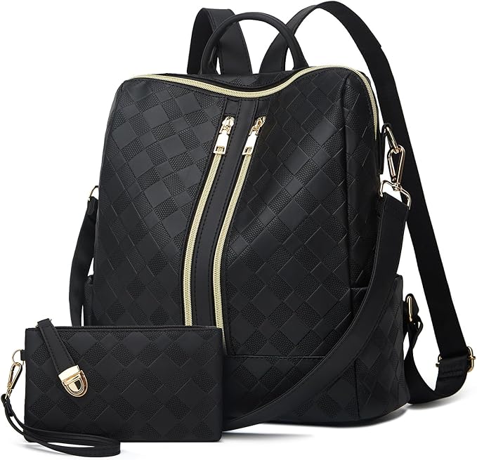 Amazon.com: Makes Backpack Purse for Women PU Leather Travel Satchel ...