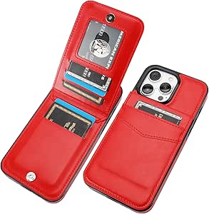 Amazon.com: KIHUWEY Compatible with iPhone 15 Pro Max Case Wallet with Credit Card Holder, Flip ...
