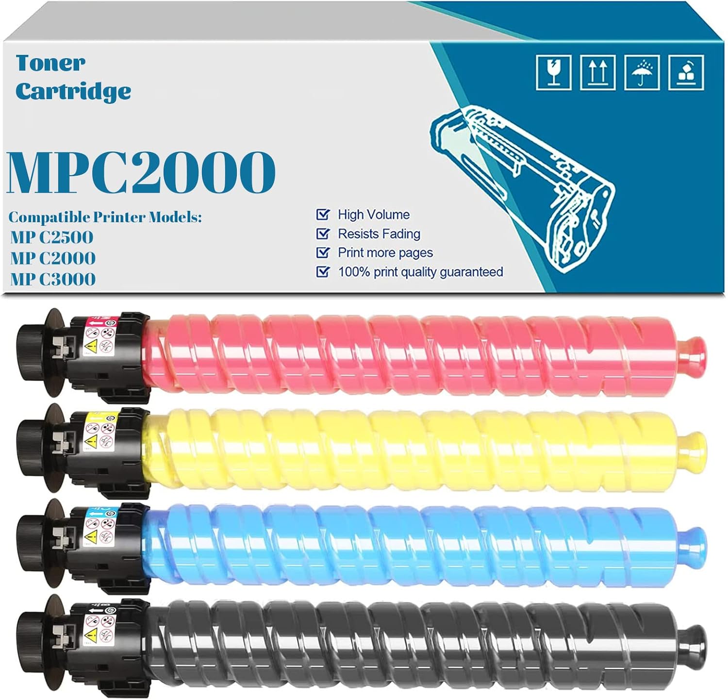 Amazon.com: KIYOR Compatible Toner Cartridge Replacement for Ricoh 888636 888637 888638 888639 ...
