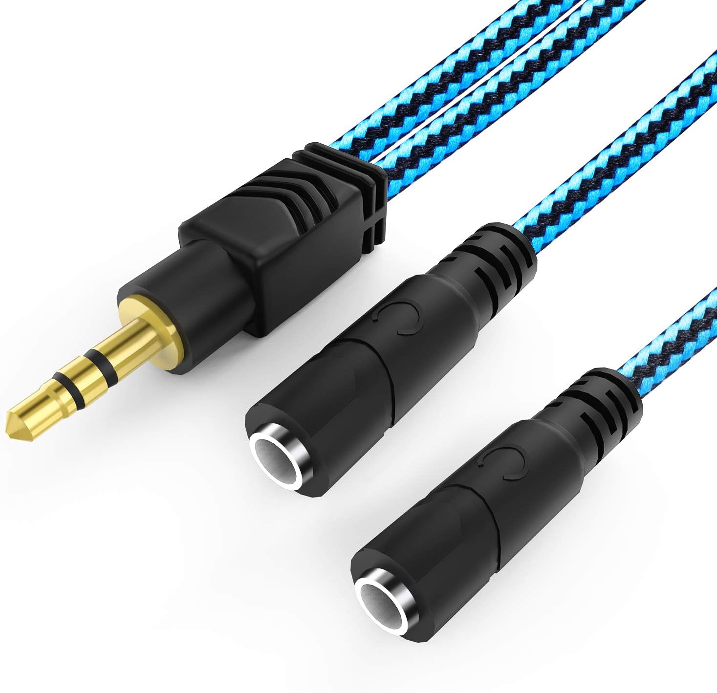 ENVEL Headphone Splitter 2 Way, 3.5mm Audio Y Splitter Cable 3.5mm Male ...