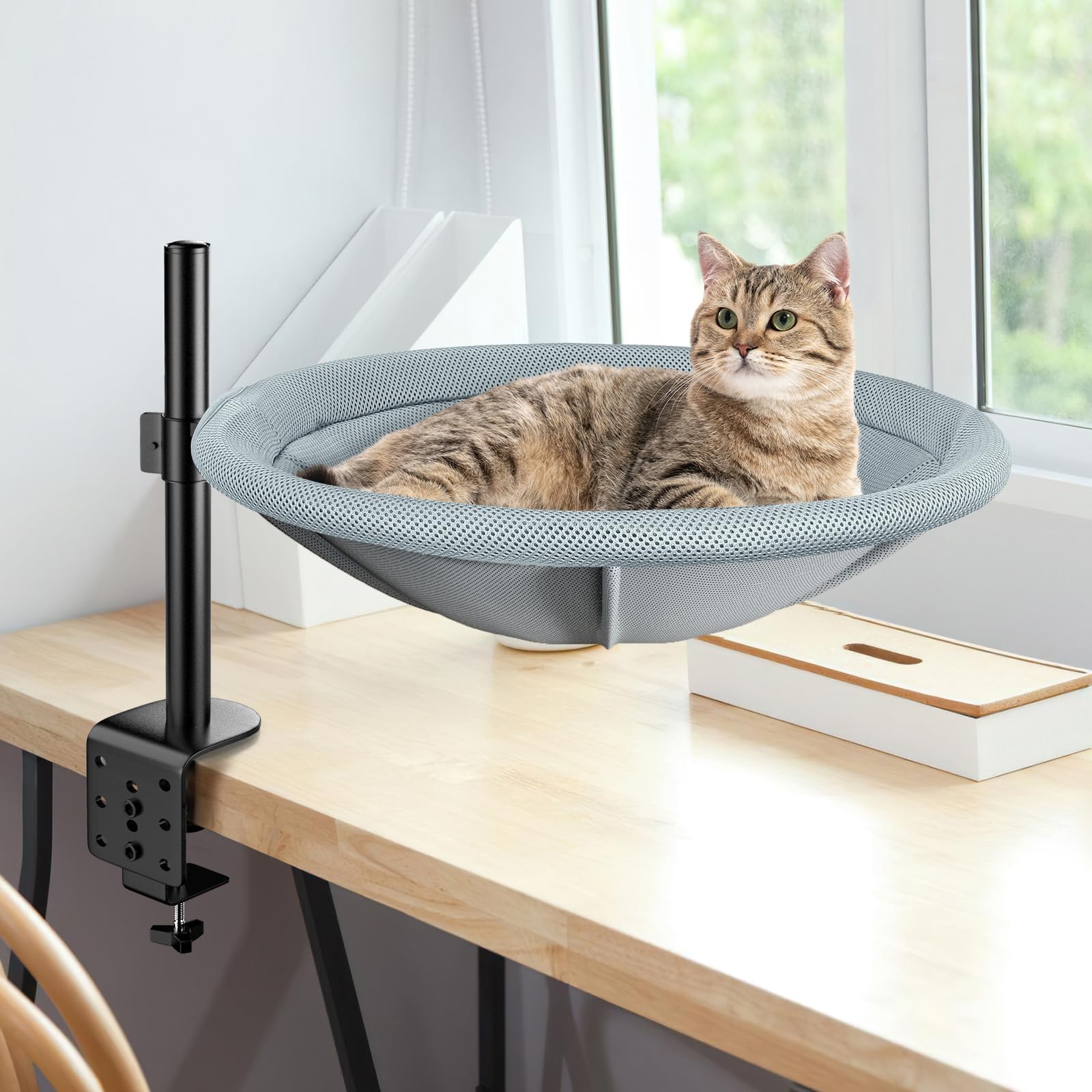 Amazon.com : AIPERRO Cat Desk Bed - 360° Rotating & Height Adjustable ...