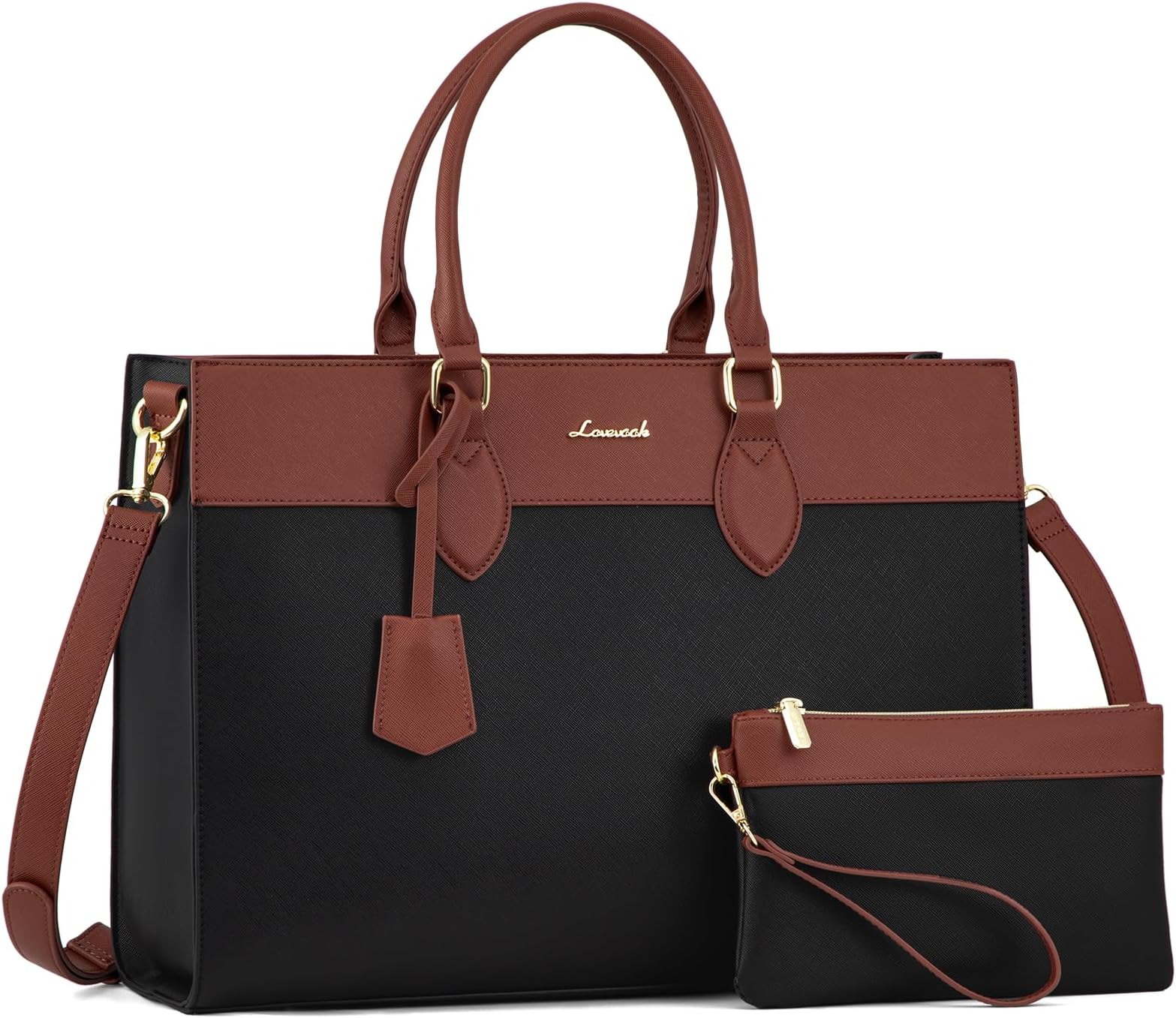 Amazon.com: LOVEVOOK 15.6 Inch Laptop Bag for women, Large Waterproof ...