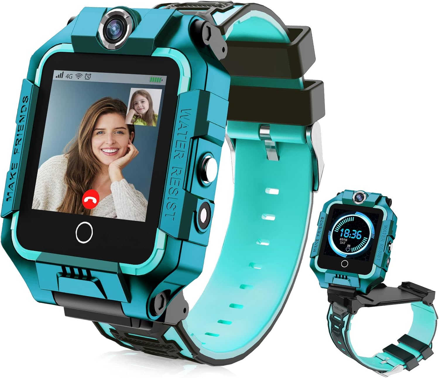 LiveGo 4G Kind-Smartwatch mit GPS-Tracker&Anrufen, HD-Touchscreen ...