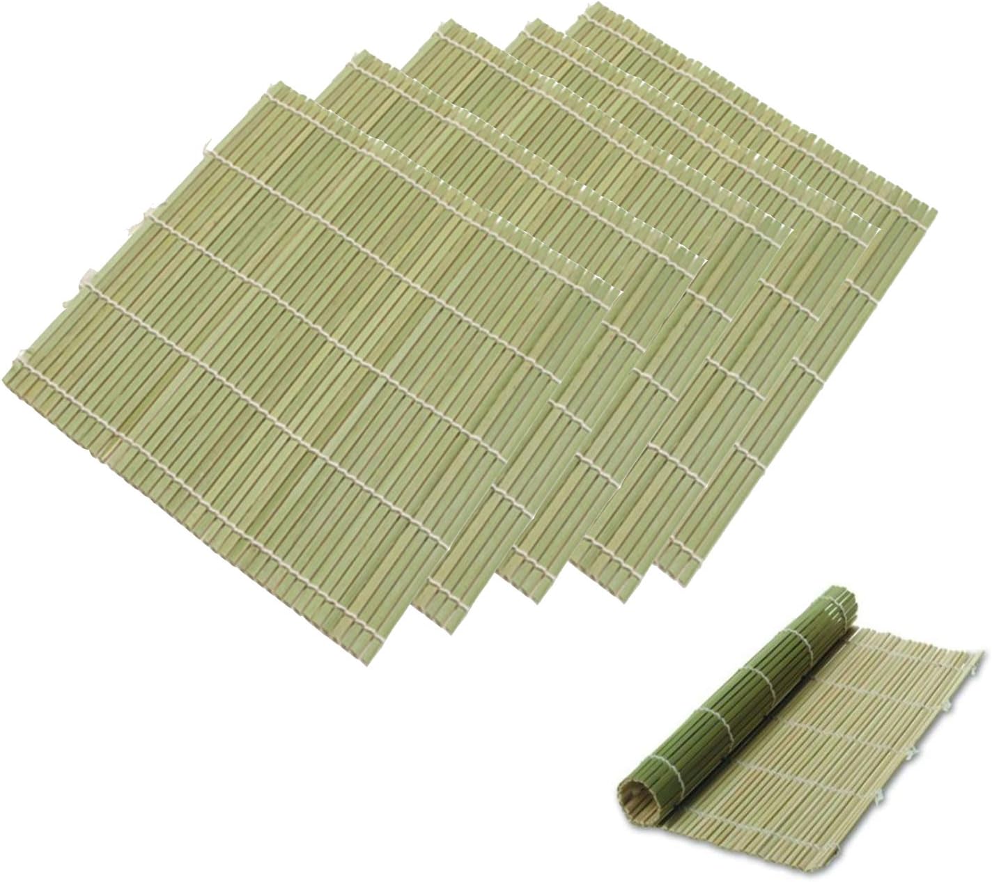 Amazon.com: JapanBargain 3987, Set of 6 Bamboo Sushi Rolling Mats Sushi ...
