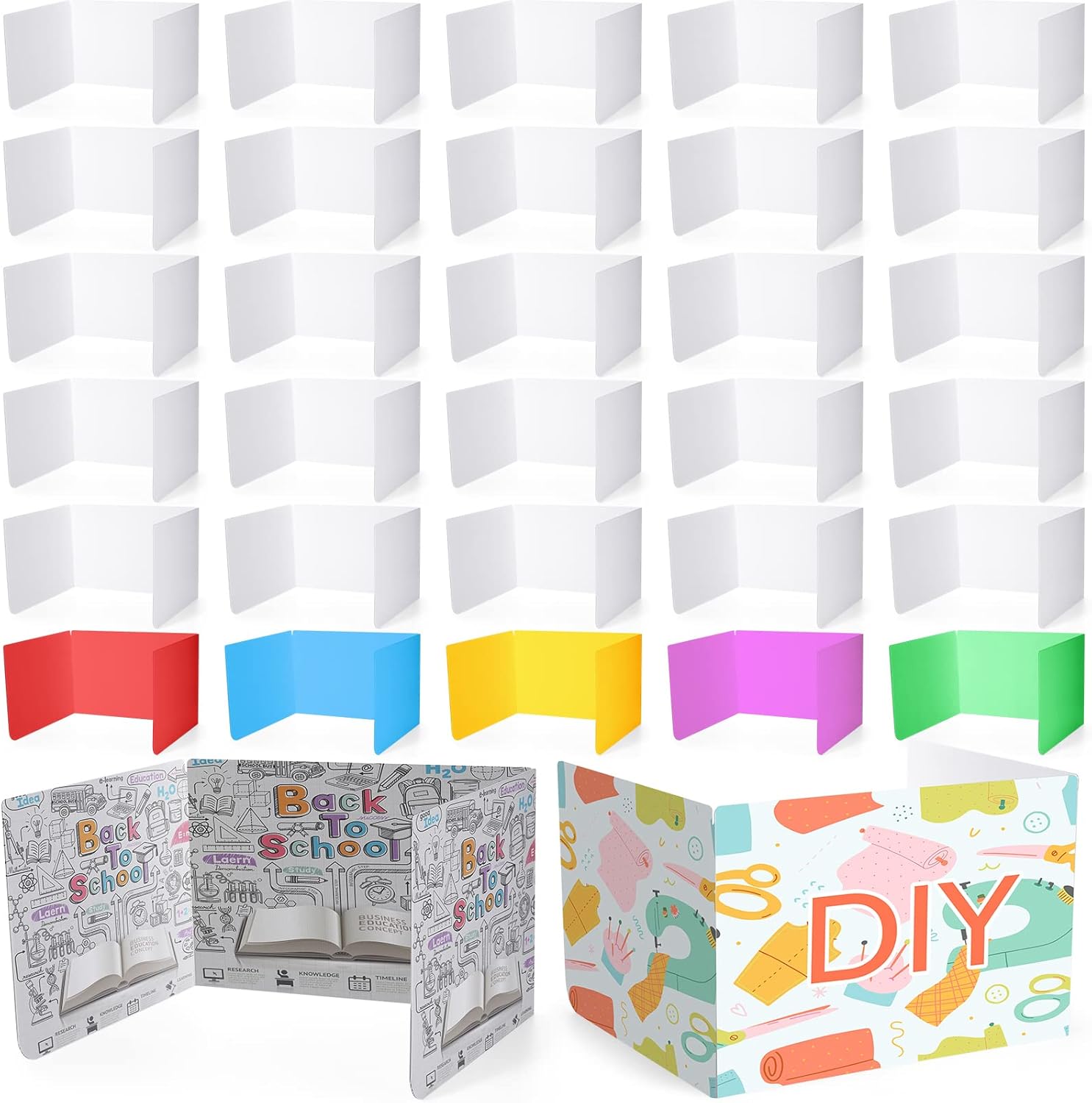 Amazon.com : 32 Pack Large Plastic Privacy Boards DIY Privacy Folders ...