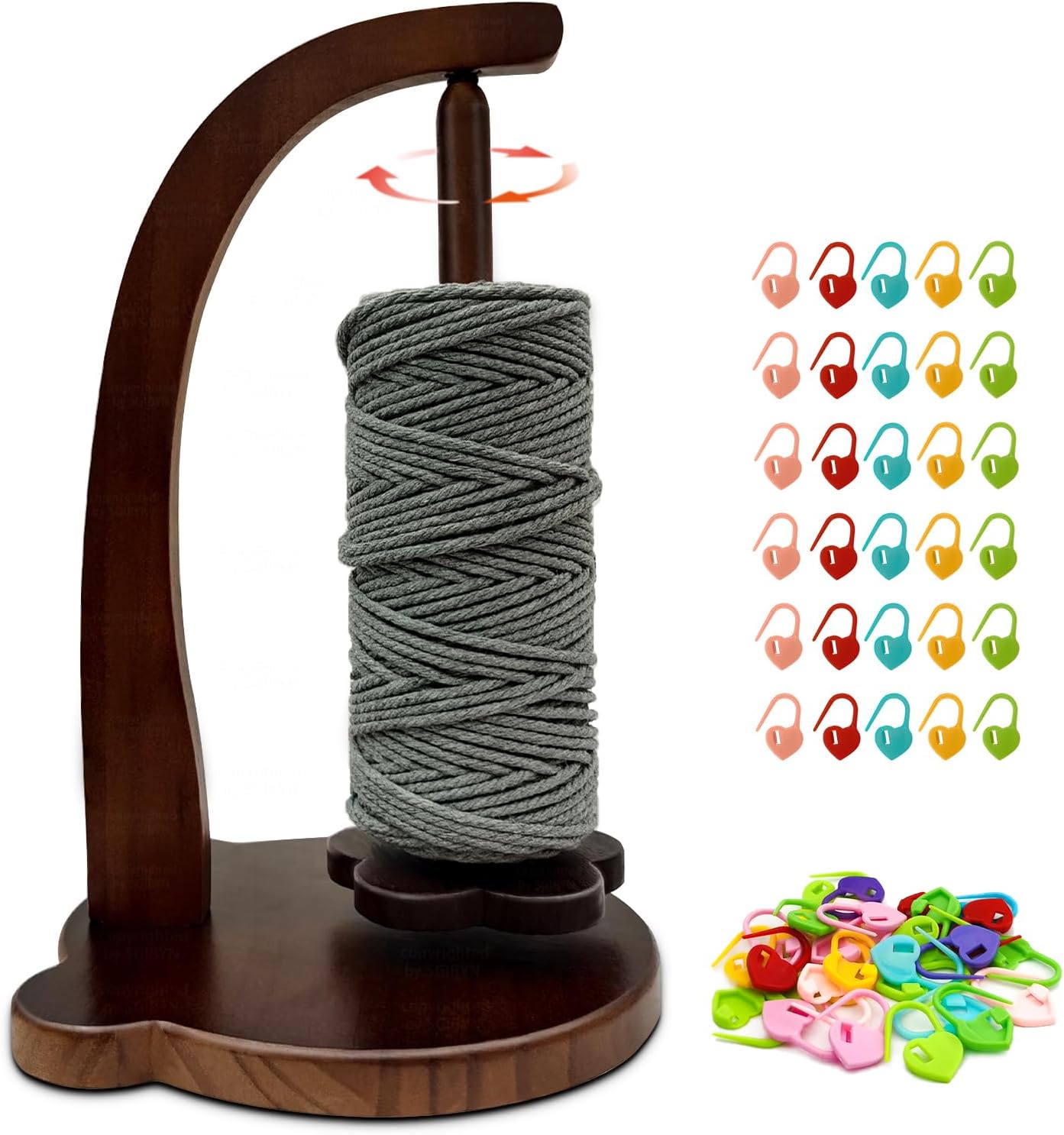 Yarn Holder Spinner for Crocheting Rotating,Crochet Yarn Holder Stand ...