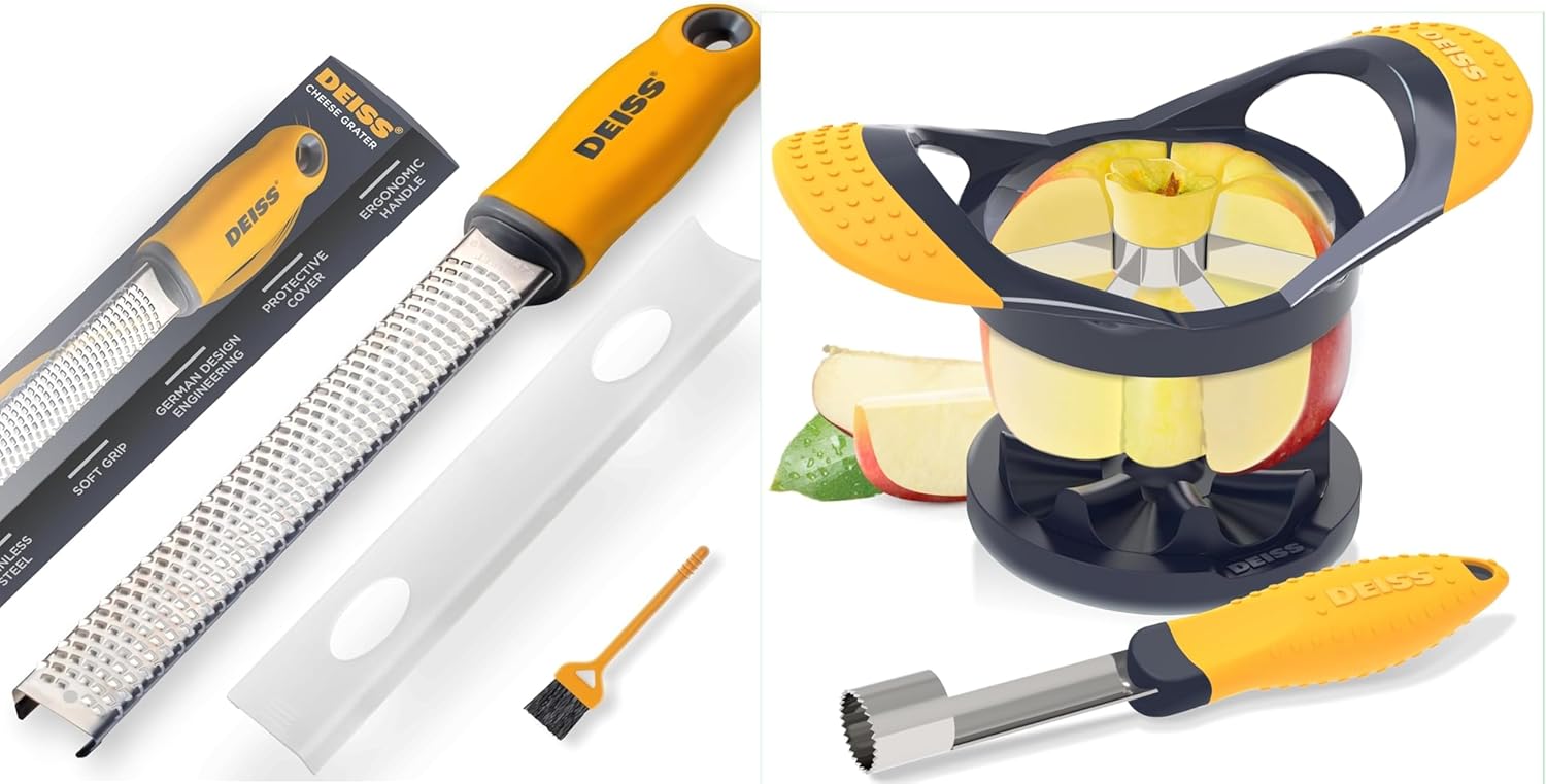 Amazon.com: Deiss PRO Citrus Zester & Cheese Grater and Deiss PRO Apple ...