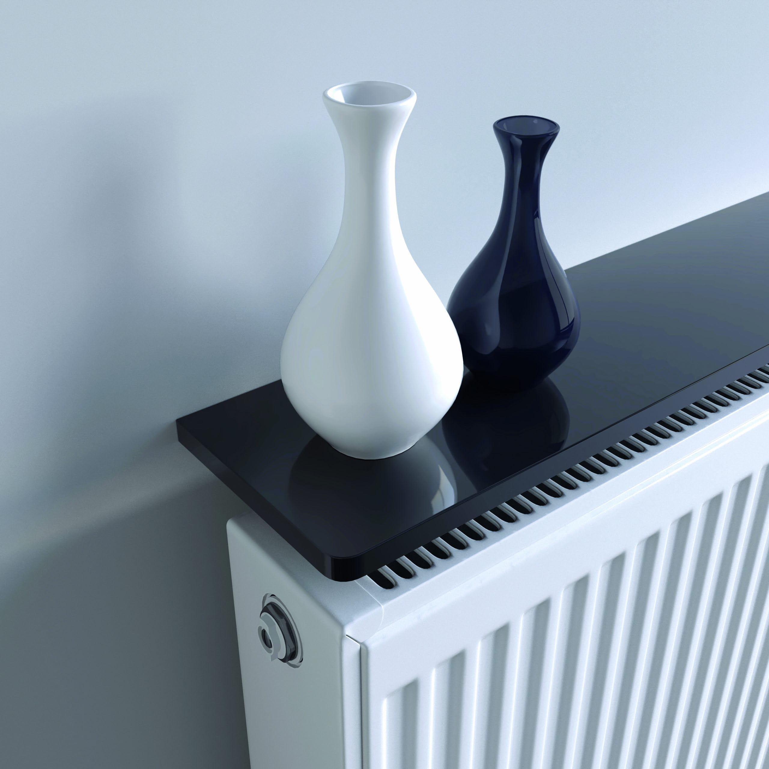 Black Radiator Shelf Rounded Edges 120x15x1.8mm (48"x6") : Amazon.co.uk ...