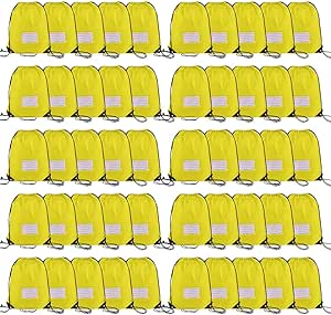 Amazon.com | 50 Pcs Drawstring Bags,Bulk Draw String Backpack, Cinch ...