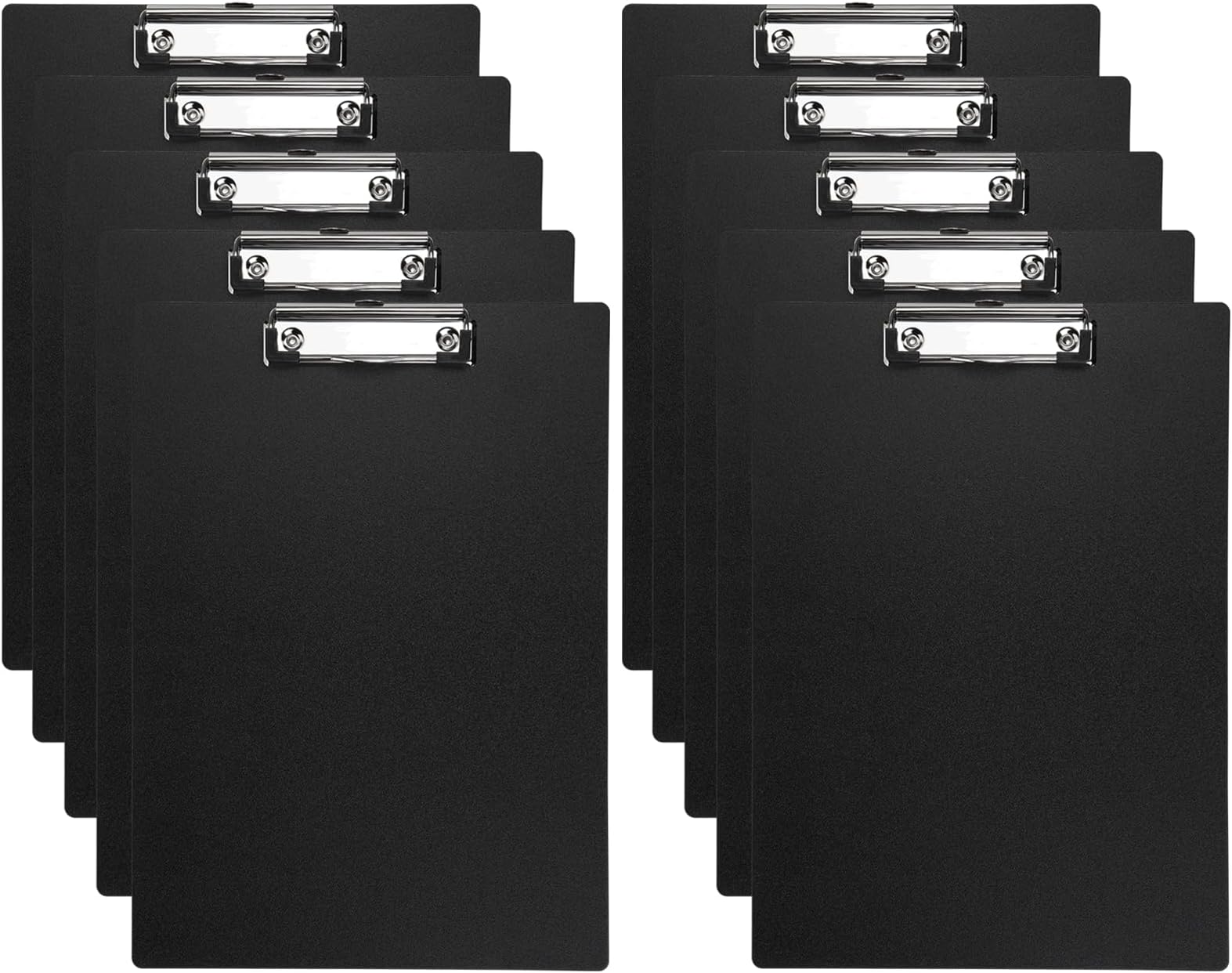 BOMKEE Black Clipboard, 10 Pack A4 Letter Size Clipboard Plastic ...