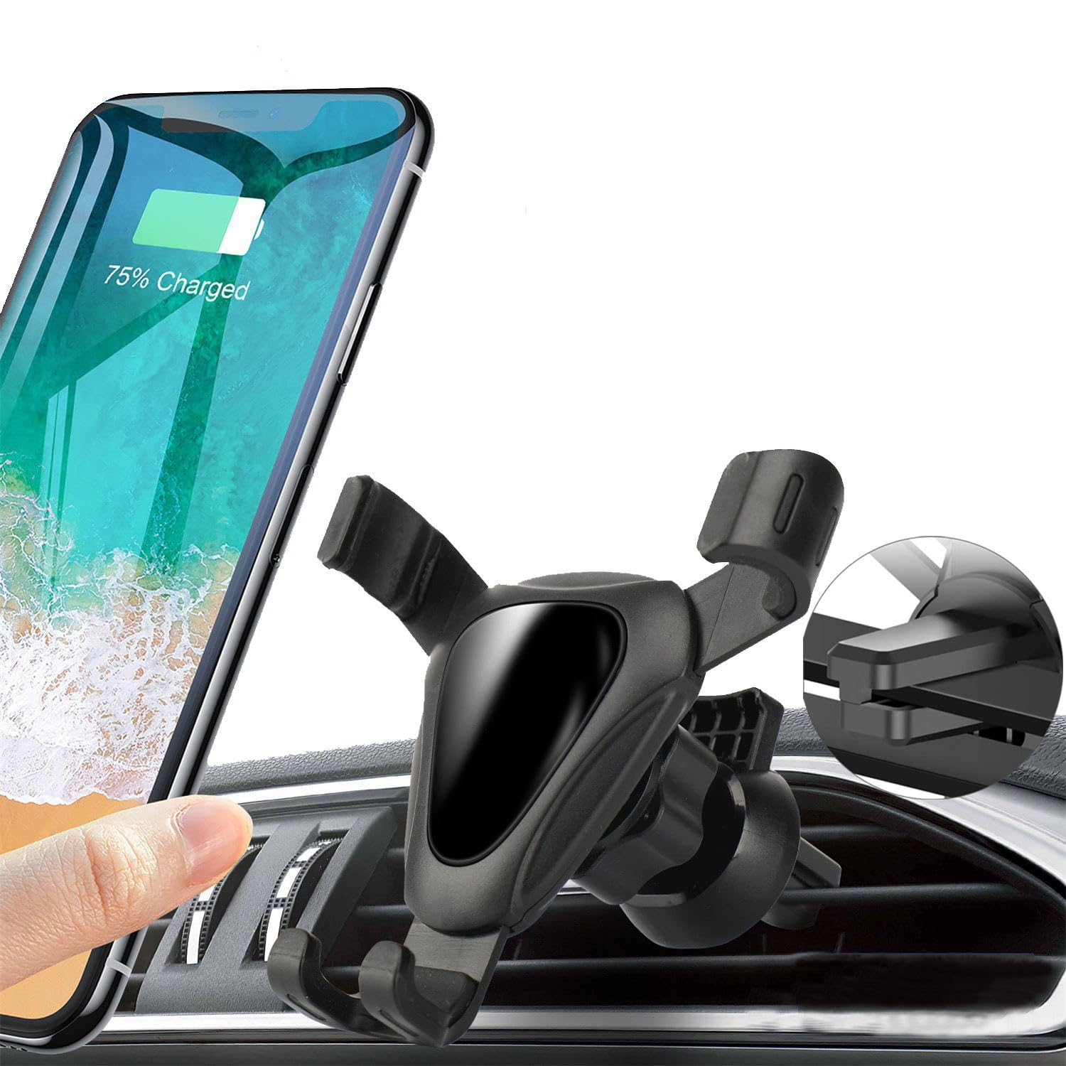 Amazon.com: ATURMC Car Phone Holder Mount for Smartphone Car Air Outlet ...