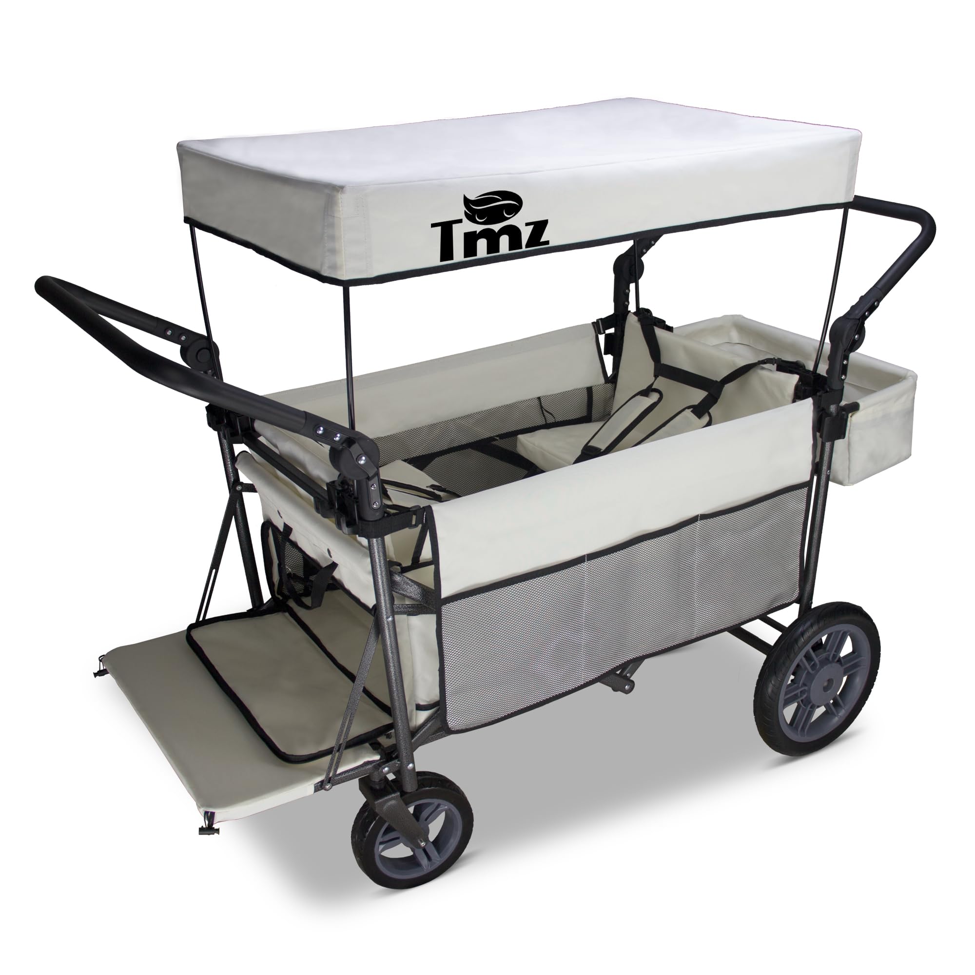 Amazon.com: TMZ Foldable Wagon with Canopy, Collapsible Folding Wagon ...